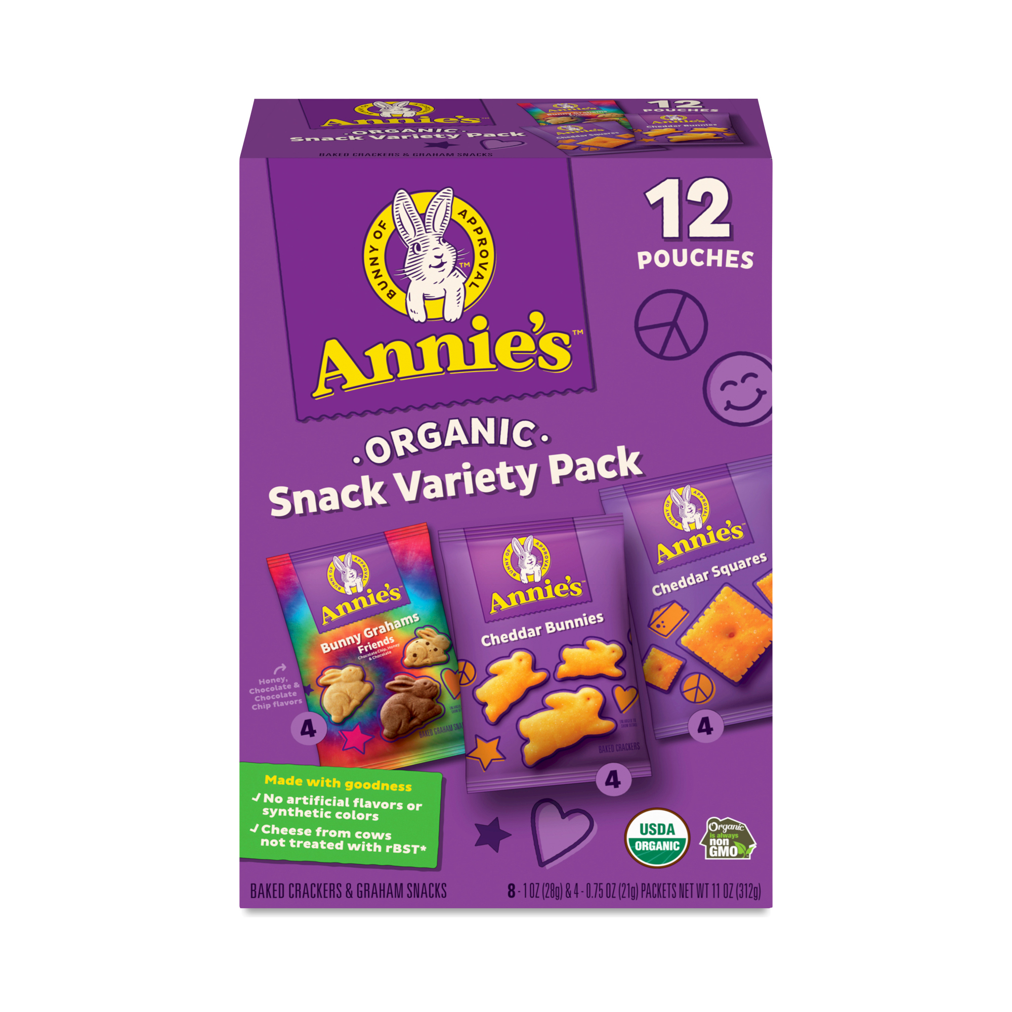 Annie's Organic Crackers & Grahams, Variety Snack Pack | Thrive Market