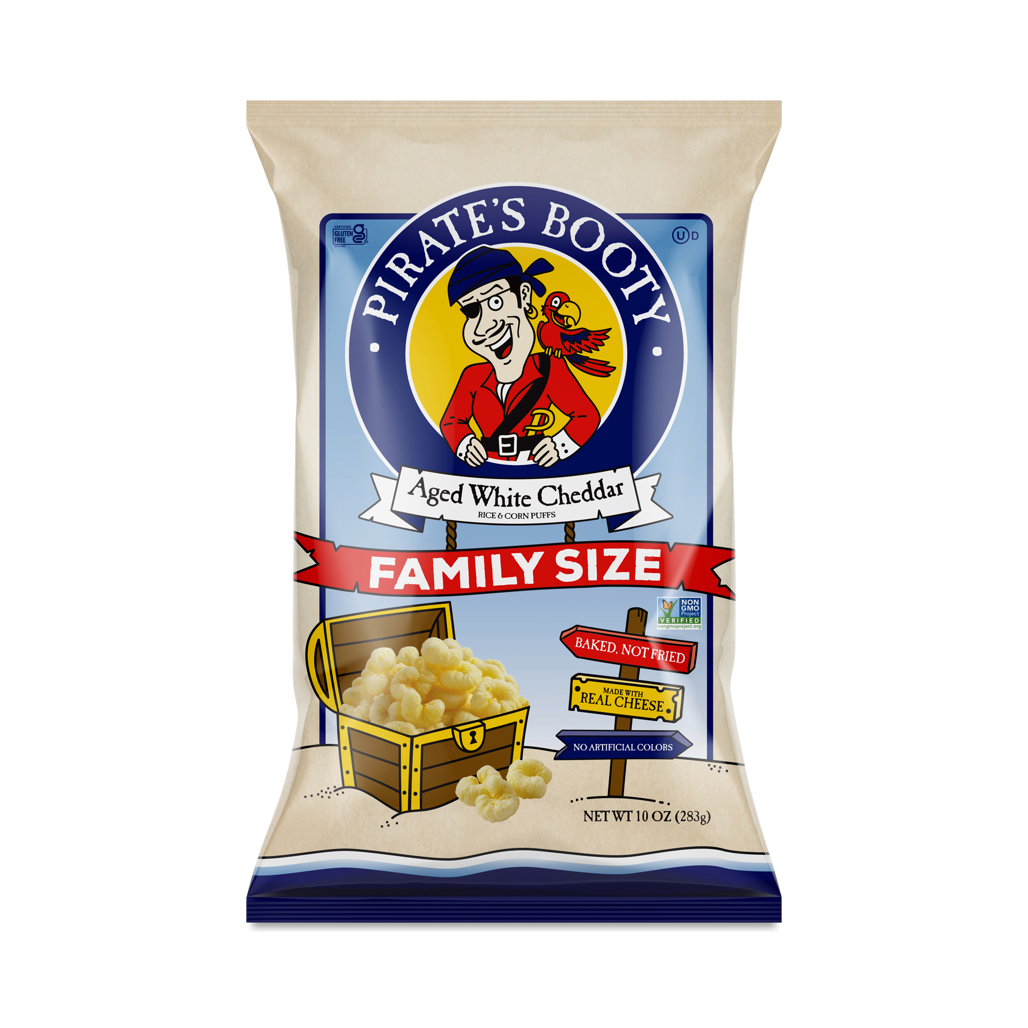 Pirate's Booty Aged White Cheddar Rice & Corn Puffs, Value Size ...