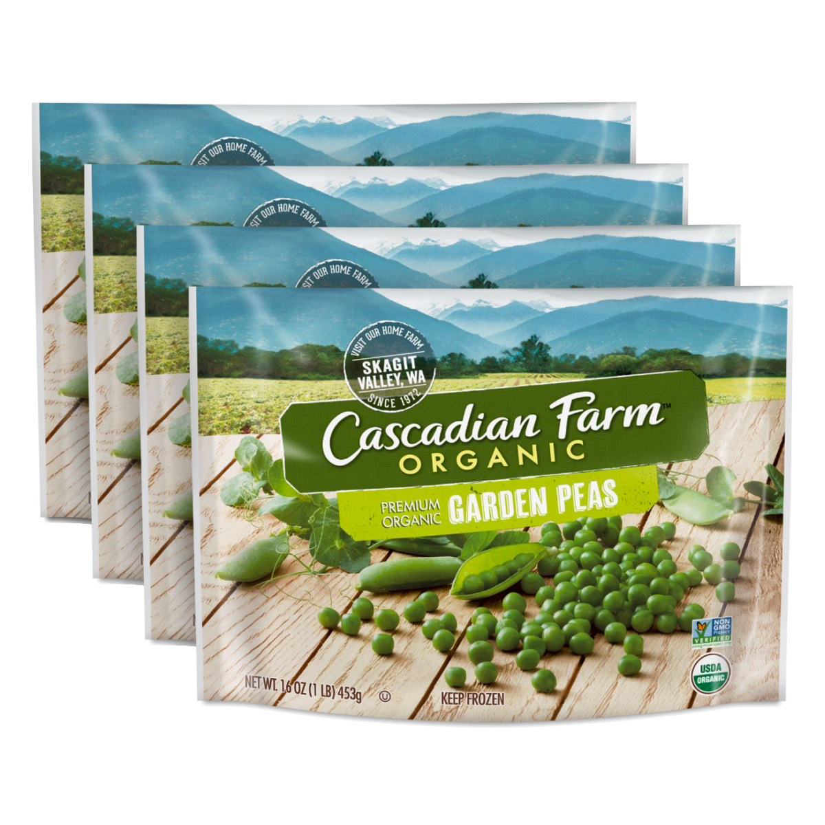 Cascadian Farm Organic Garden Peas, 4 Pack | Thrive Market