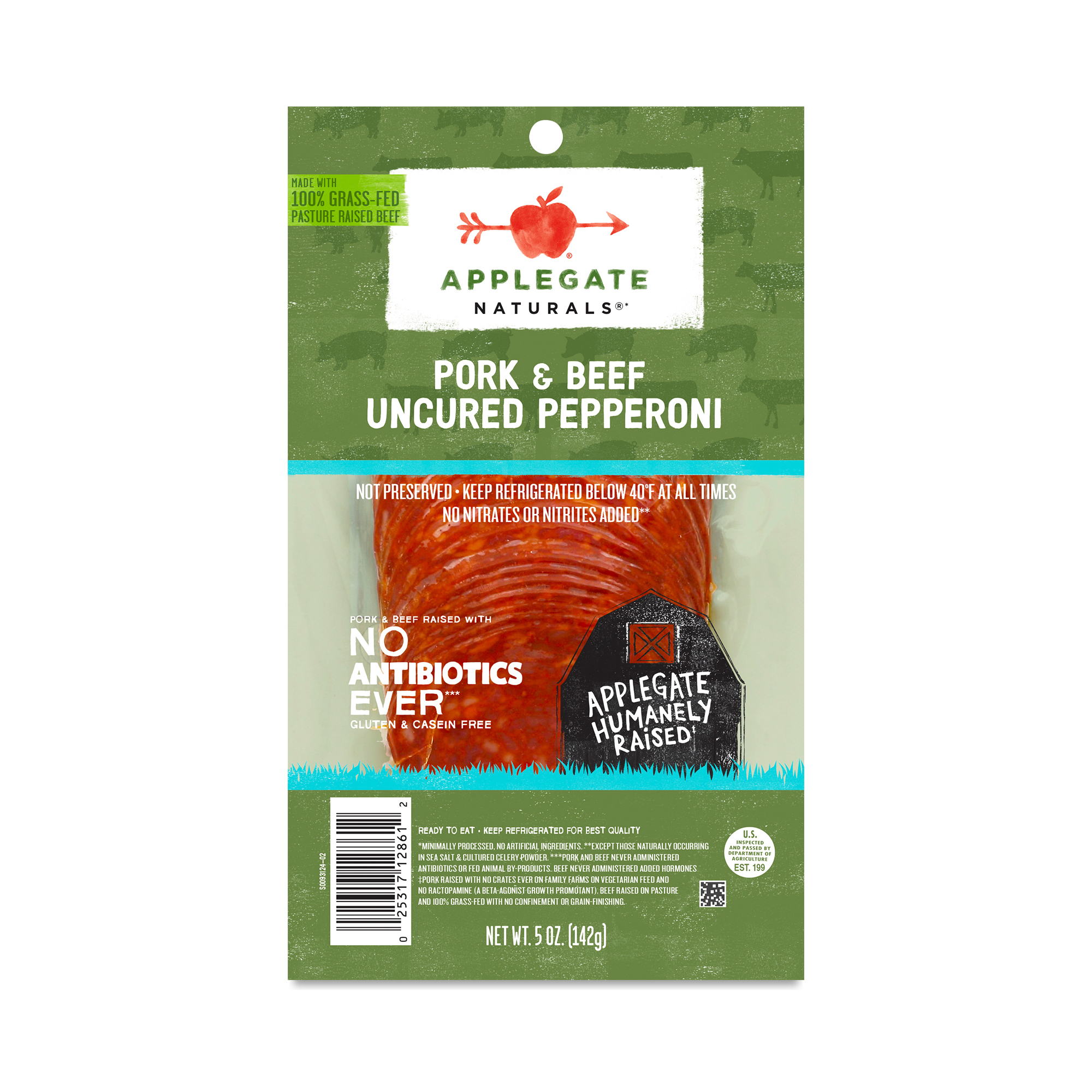 Applegate Uncured Pepperoni, Pork & Beef | Thrive Market