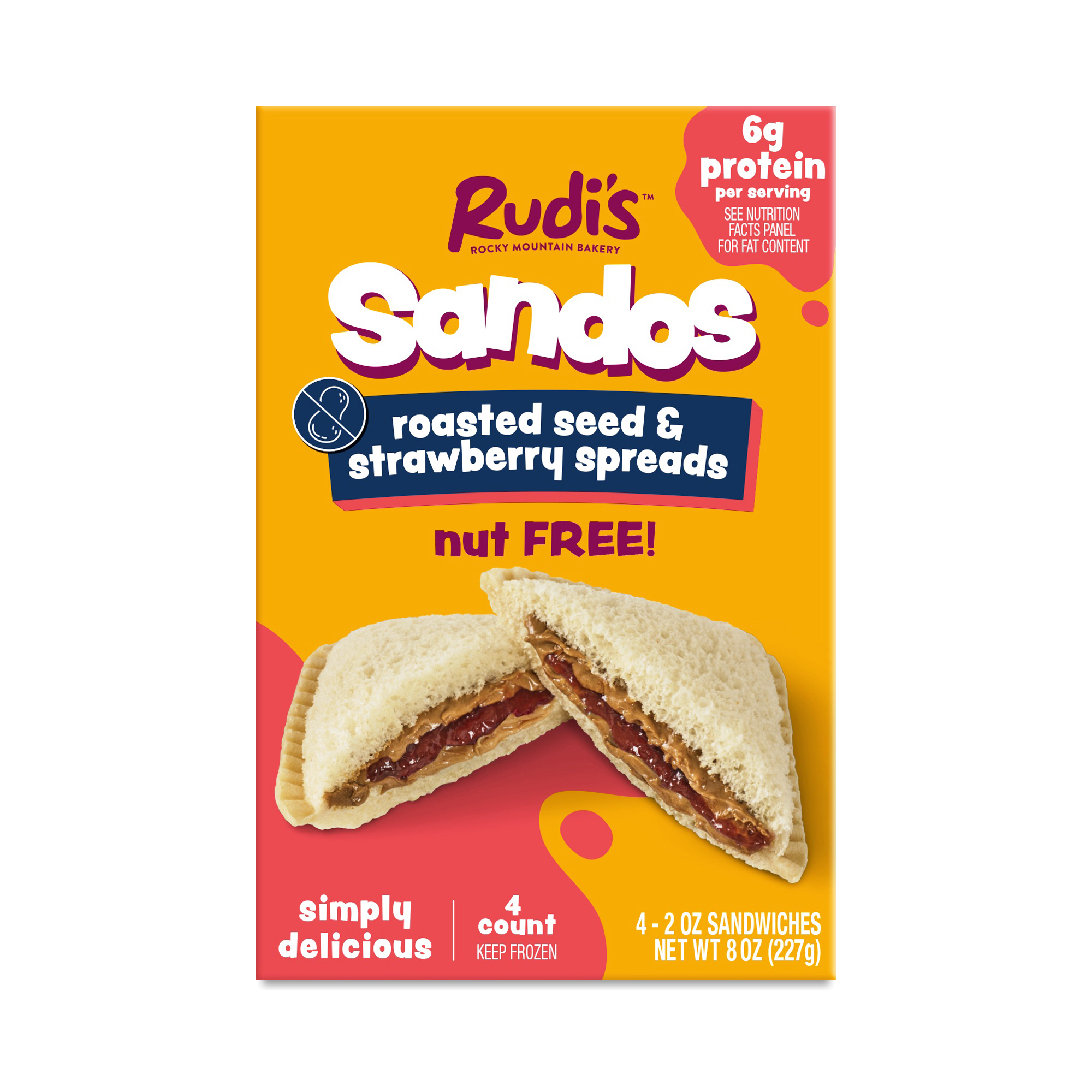 Rudi's Rocky Mountain Bakery Sandos, Roasted Seed & Strawberry Spreads ...