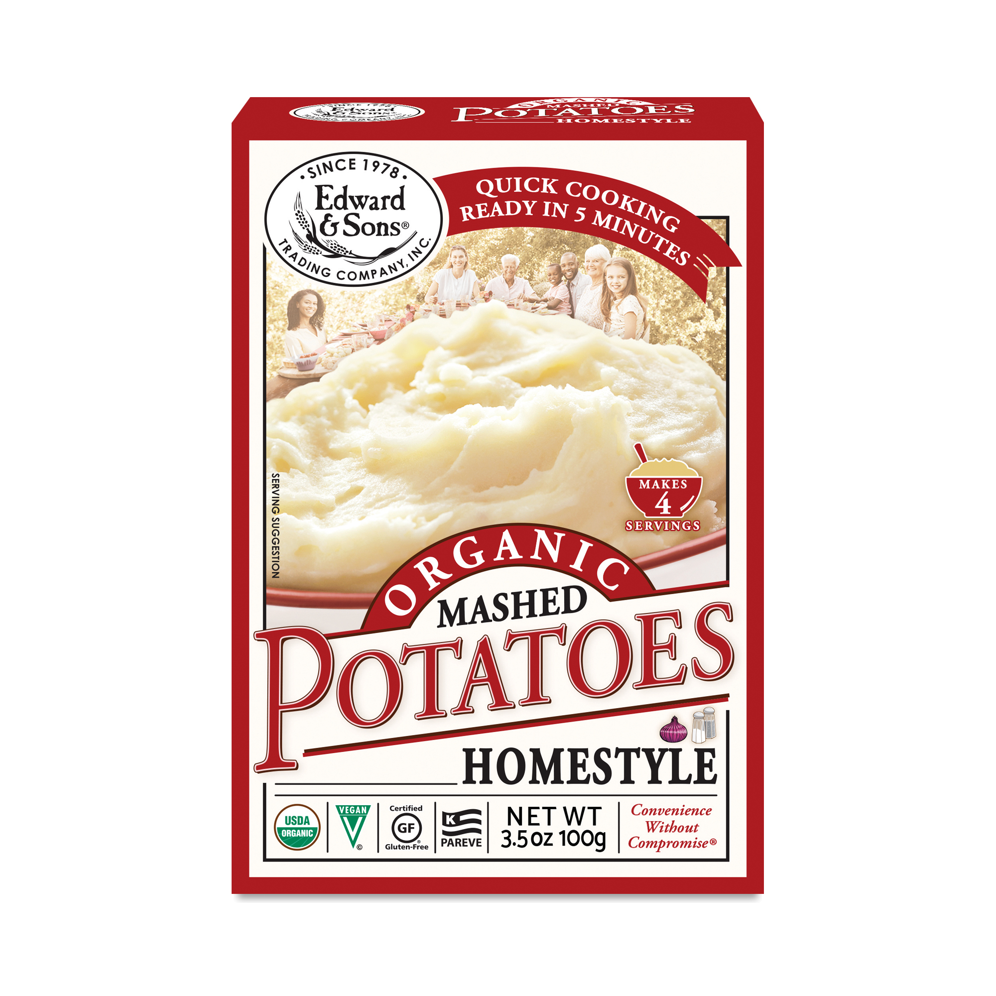 Edward & Sons Organic Mashed Potatoes, Homestyle | Thrive Market