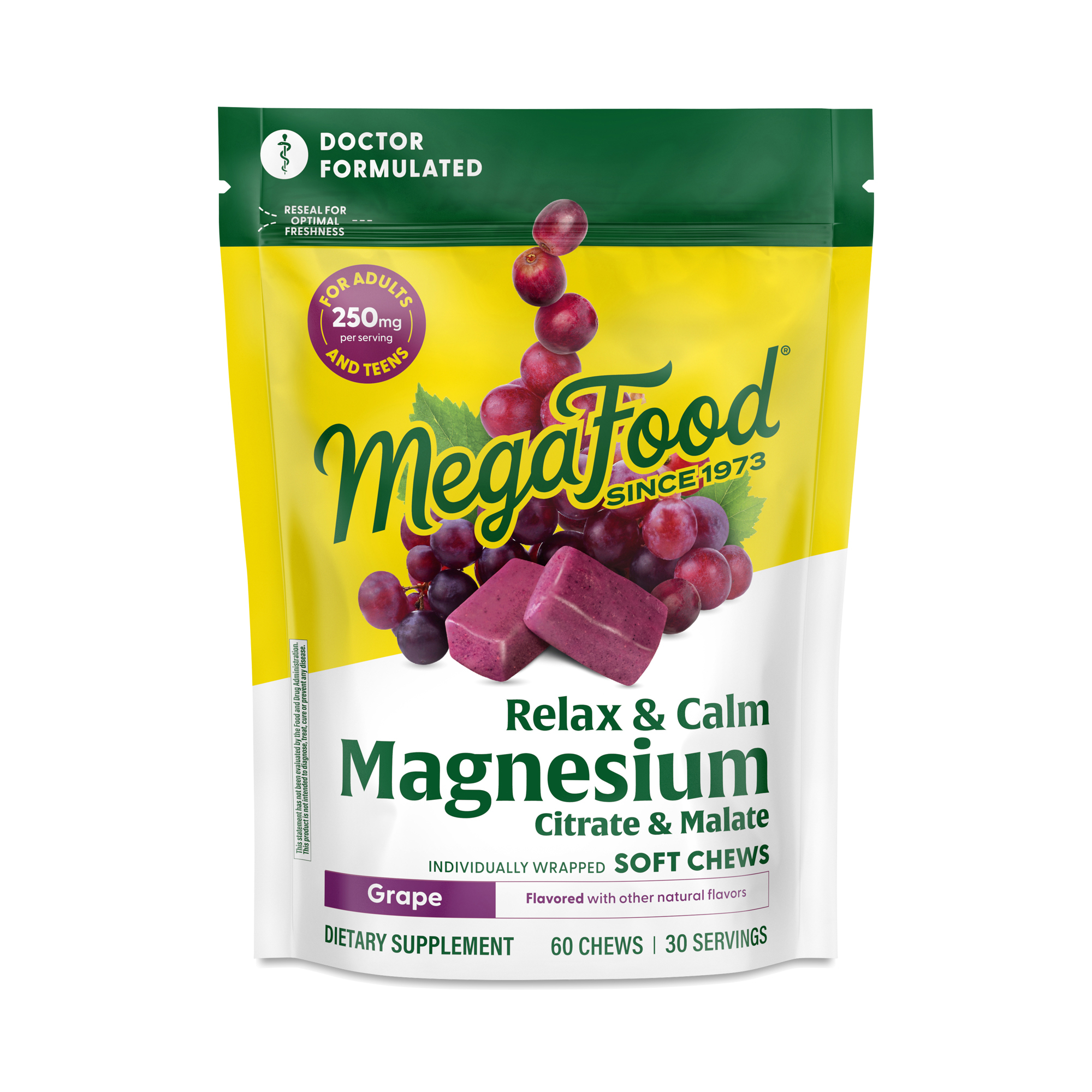 MegaFood Relax & Calm Magnesium Soft Chews, Grape | Thrive Market