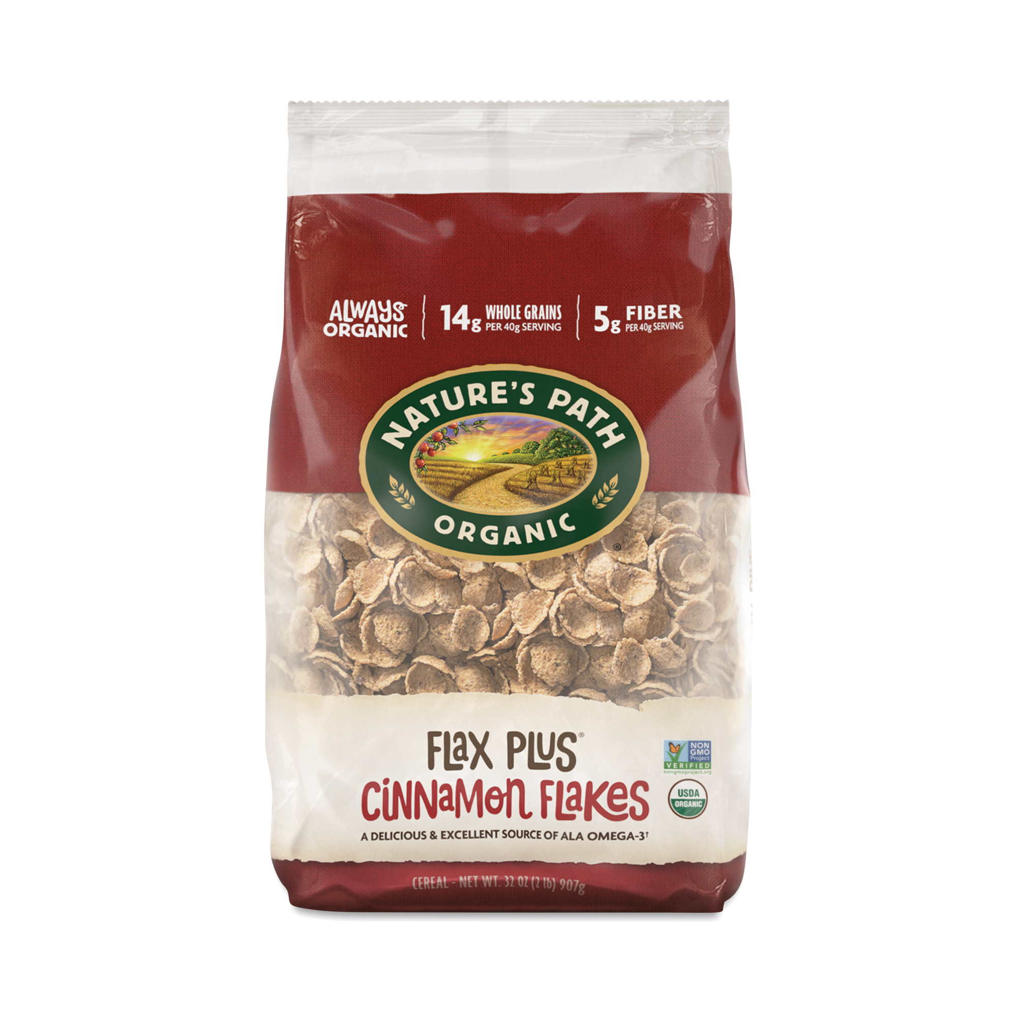 Nature's Path Organic Flax Plus Cereal, Cinnamon Flakes | Thrive Market