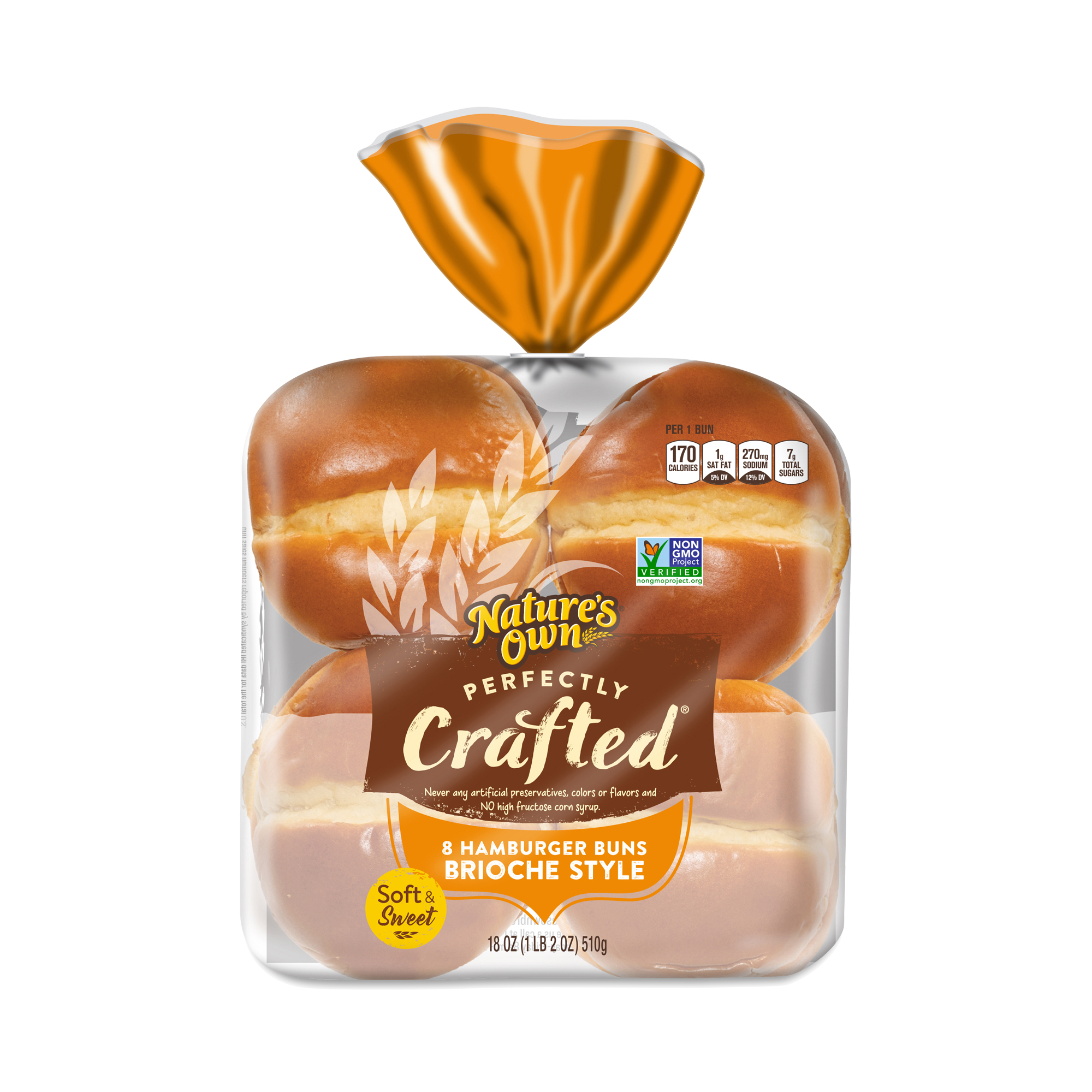 Nature's Own Perfectly Crafted Brioche Hamburger Buns | Thrive Market