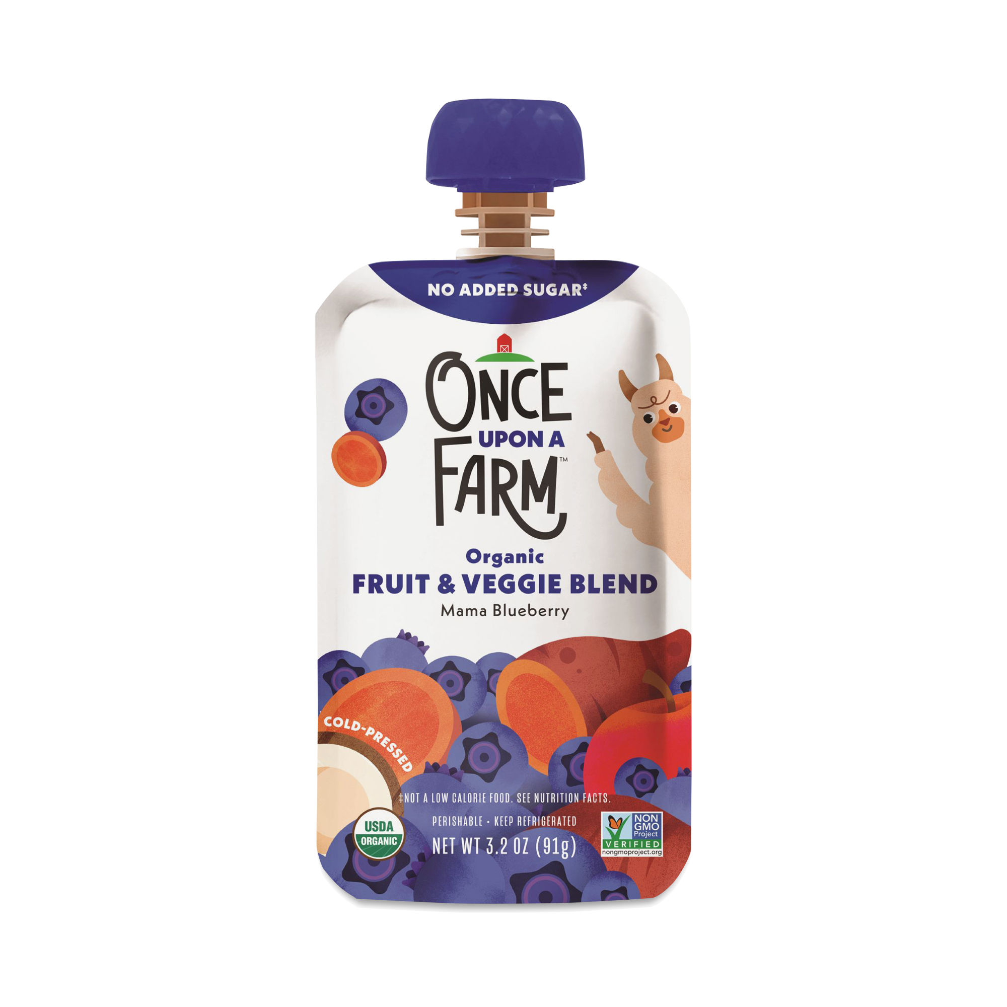 Once Upon A Farm Fruit & Veggie Blend, Mama Blueberry | Thrive Market