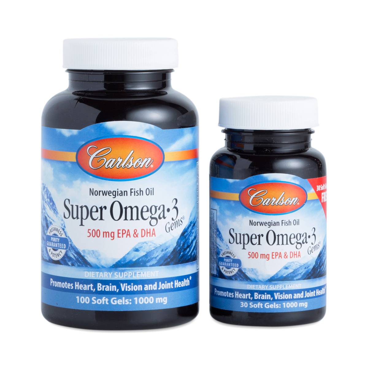 130 ct. Super Omega-3 Gems Fish Oil by Carlson Labs - Thrive Market