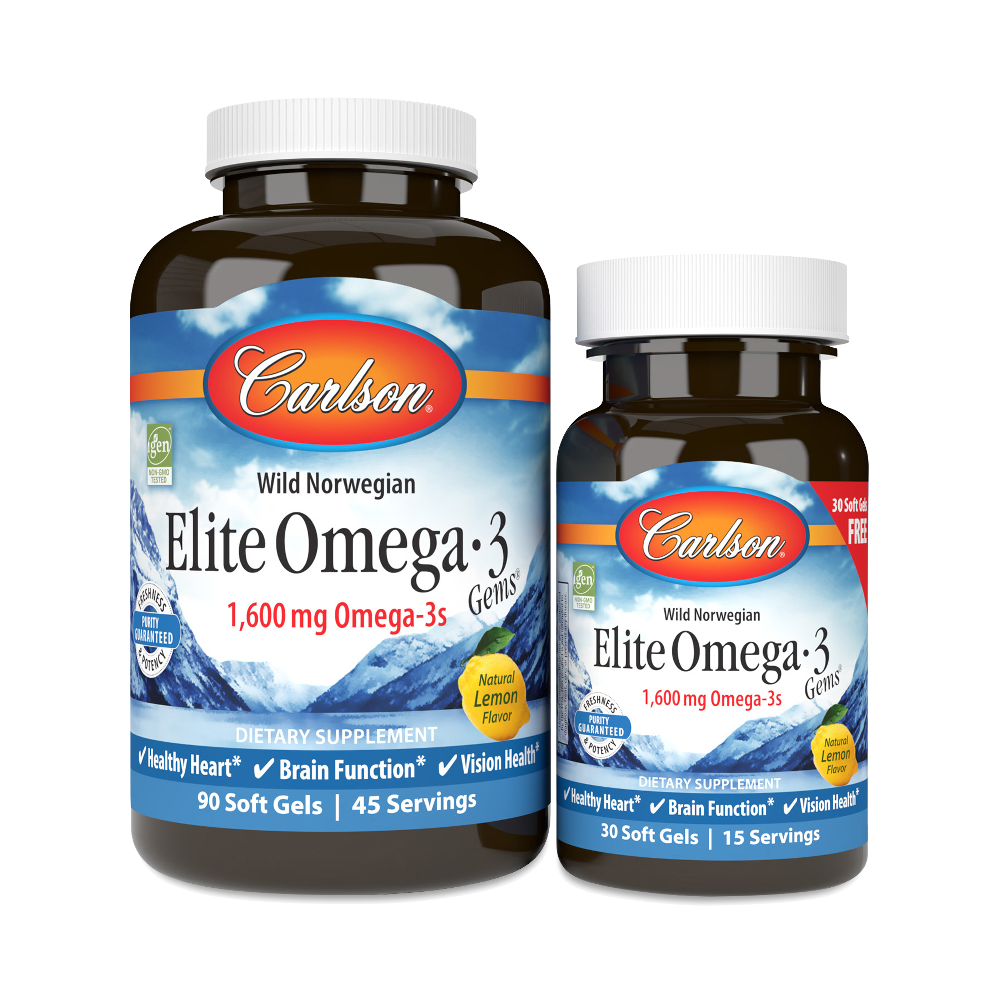 120 ct. Elite Omega-3 Gems Fish Oil by Carlson Labs | Thrive Market