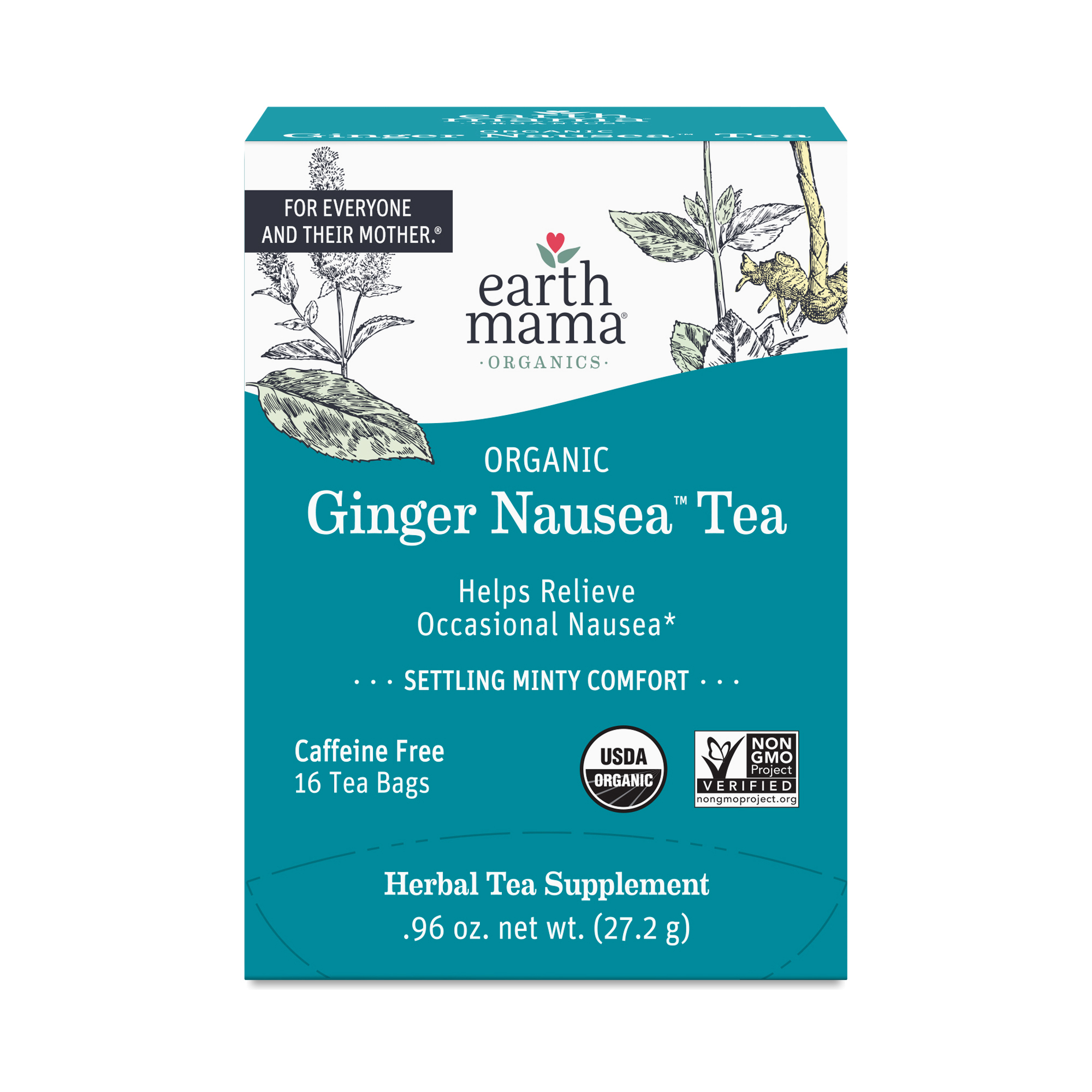 Earth Mama Organic Ginger Nausea Tea | Thrive Market