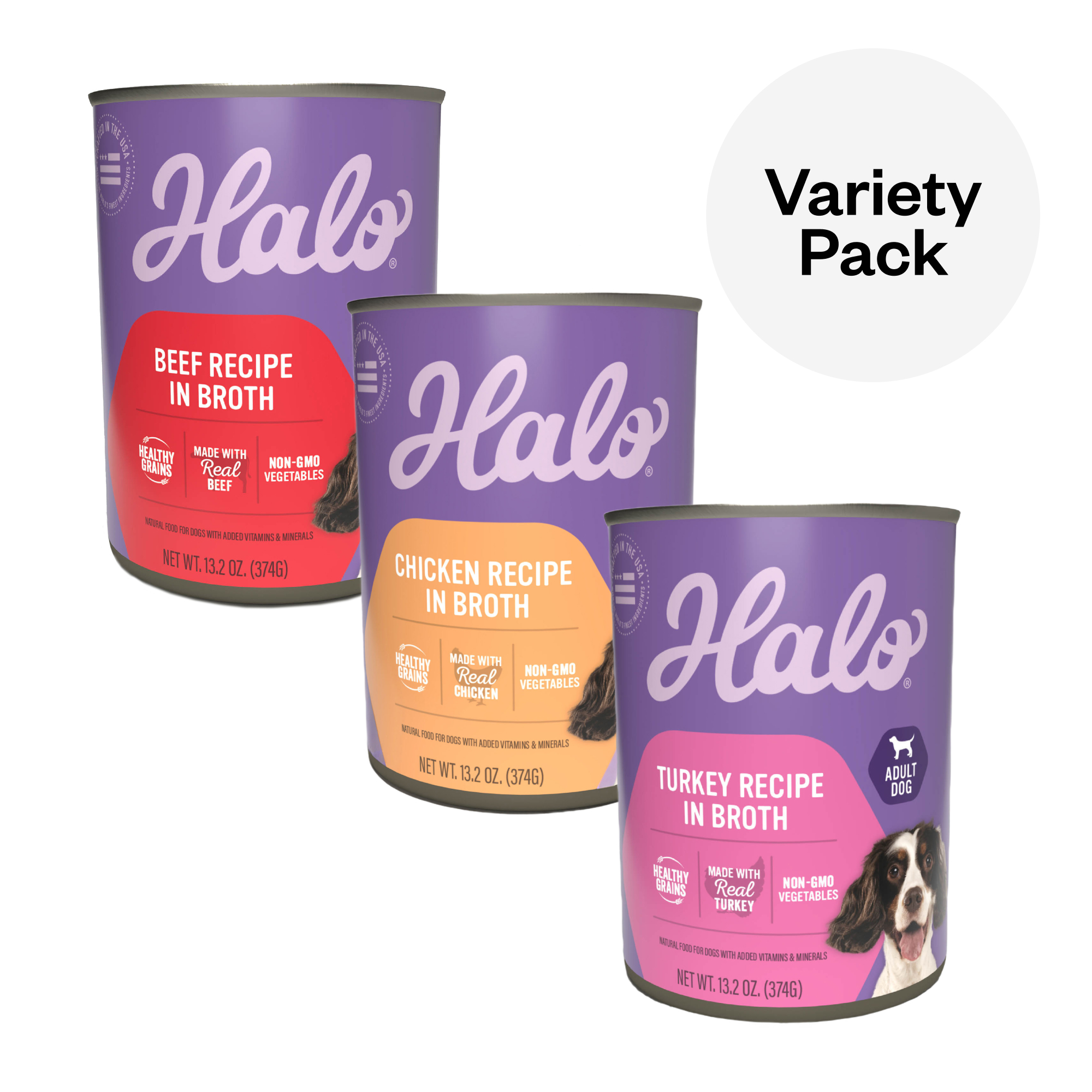 Halo Healthy Grains Adult Wet Dog Food, Variety Pack | Thrive Market