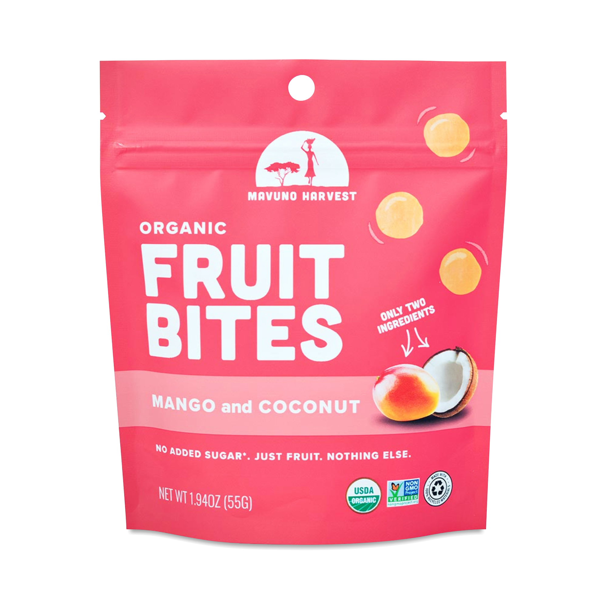 Mavuno Harvest Organic Fruit Bites, Mango & Coconut | Thrive Market