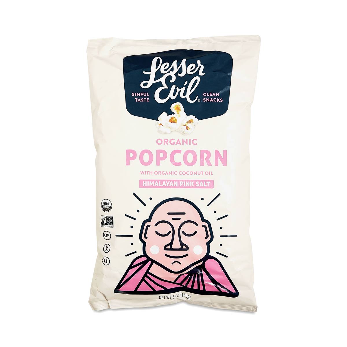 Lesser Evil Organic Himalayan Pink Salt Popcorn - Thrive Market