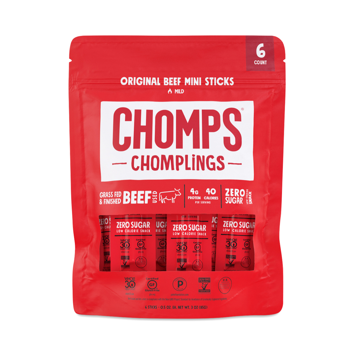 CHOMPS Mini Grass-Fed Beef Chomplings | Thrive Market
