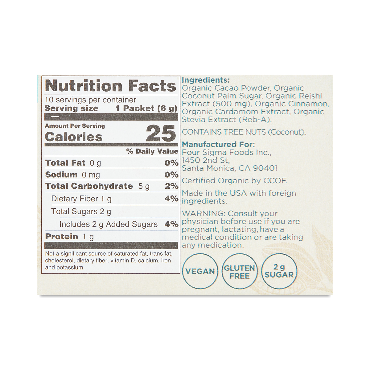 10 bags Cinnamon & Cardamom Mushroom Hot Cacao Mix | Thrive Market