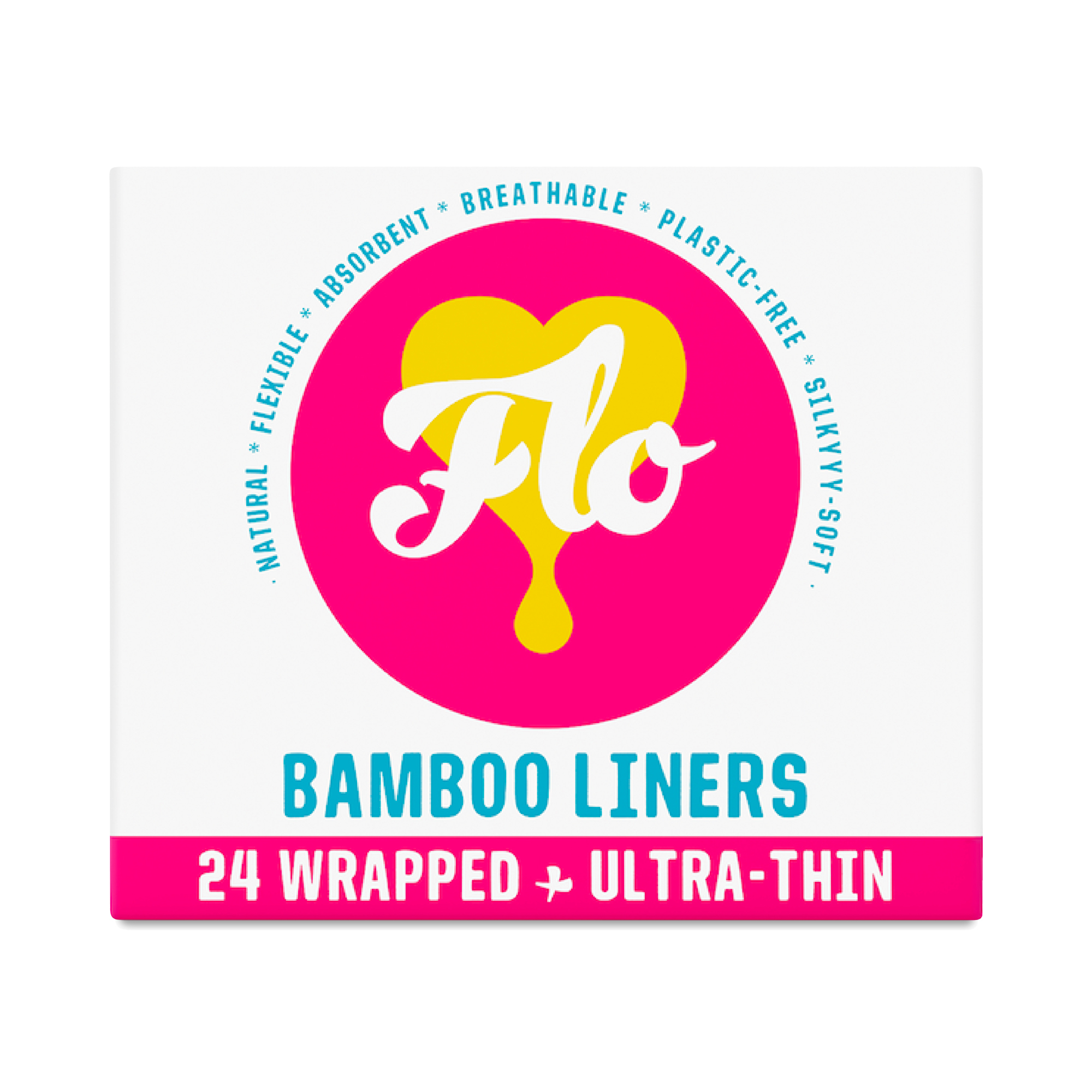 Here We Flo Bamboo Liner Pack, Ultra Thin | Thrive Market