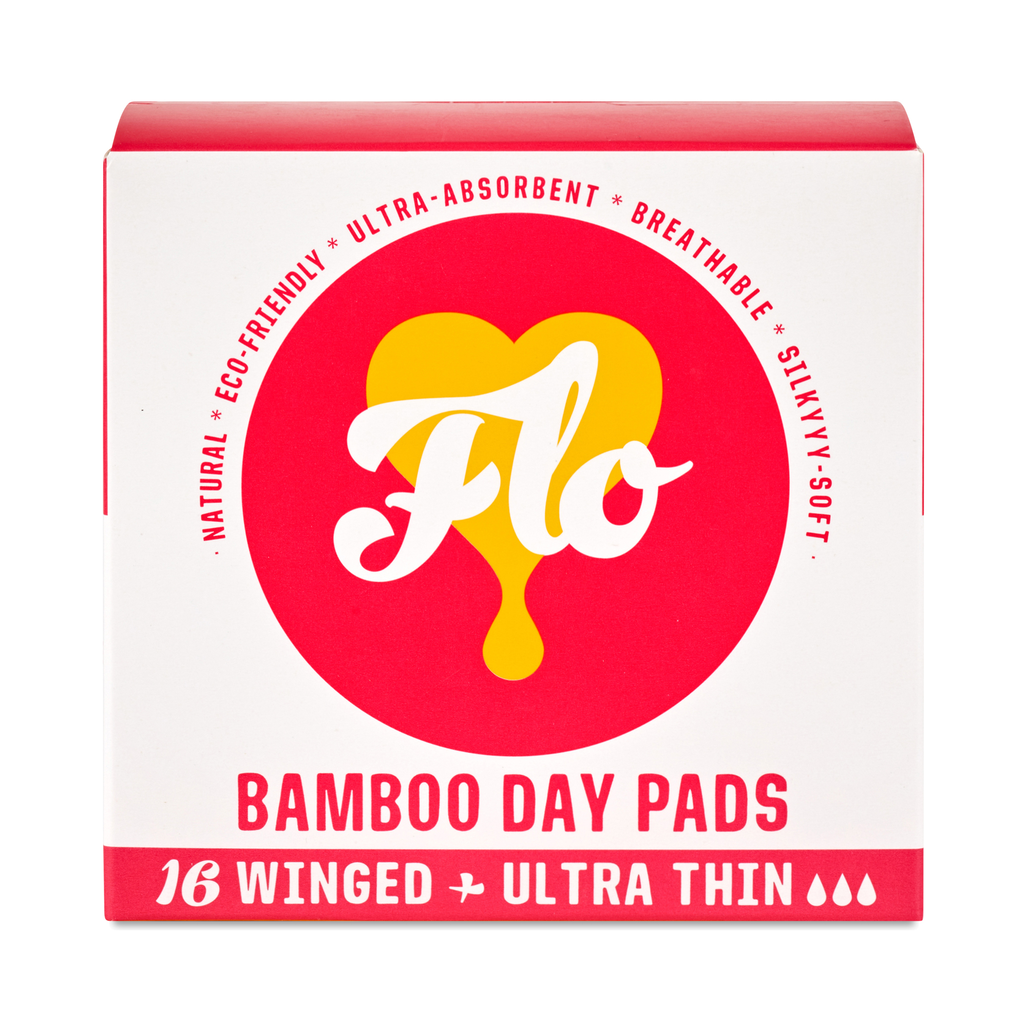 Here We Flo Bamboo Day Pads, Ultra Thin | Thrive Market
