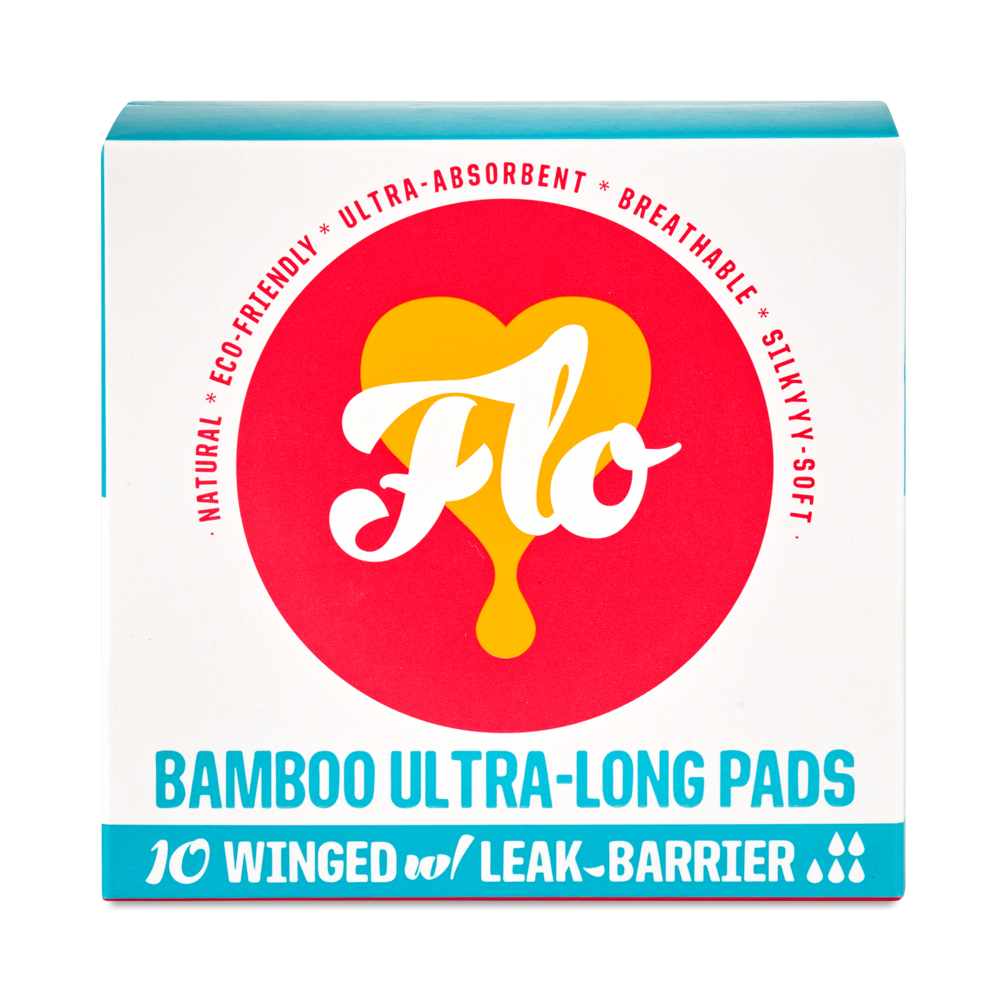 Here We Flo Bamboo Ultra Long Pads, Leak Barrier | Thrive Market