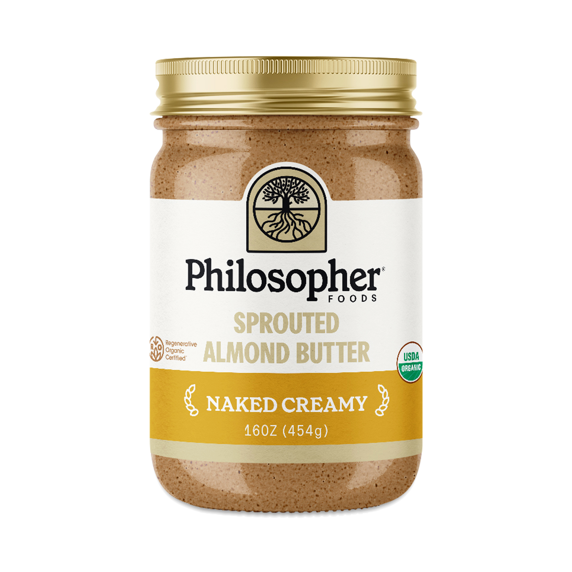 Philosopher Foods Sprouted Almond Butter, Naked Creamy, Value Size ...