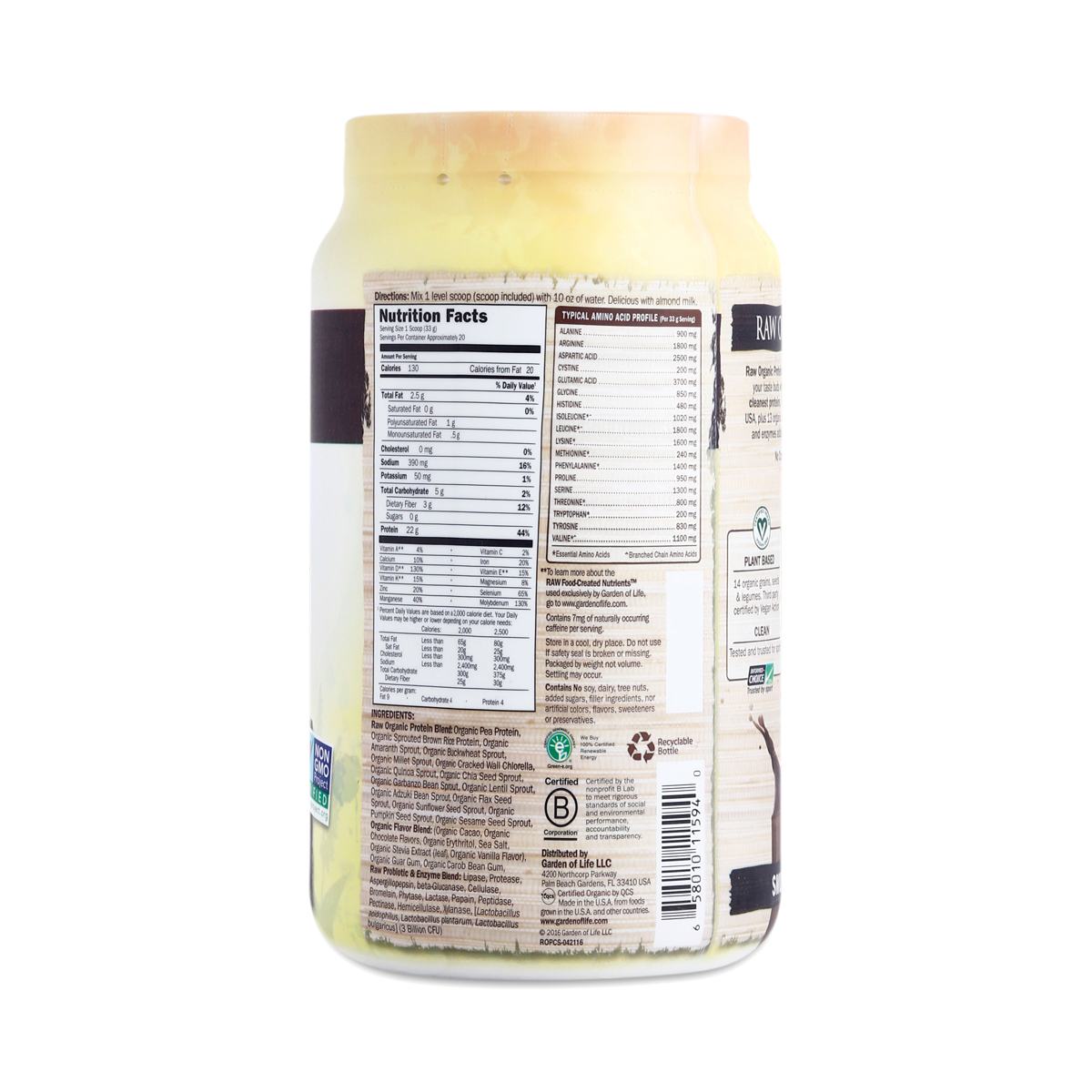 Chocolate Raw Protein by Garden of Life | Thrive Market