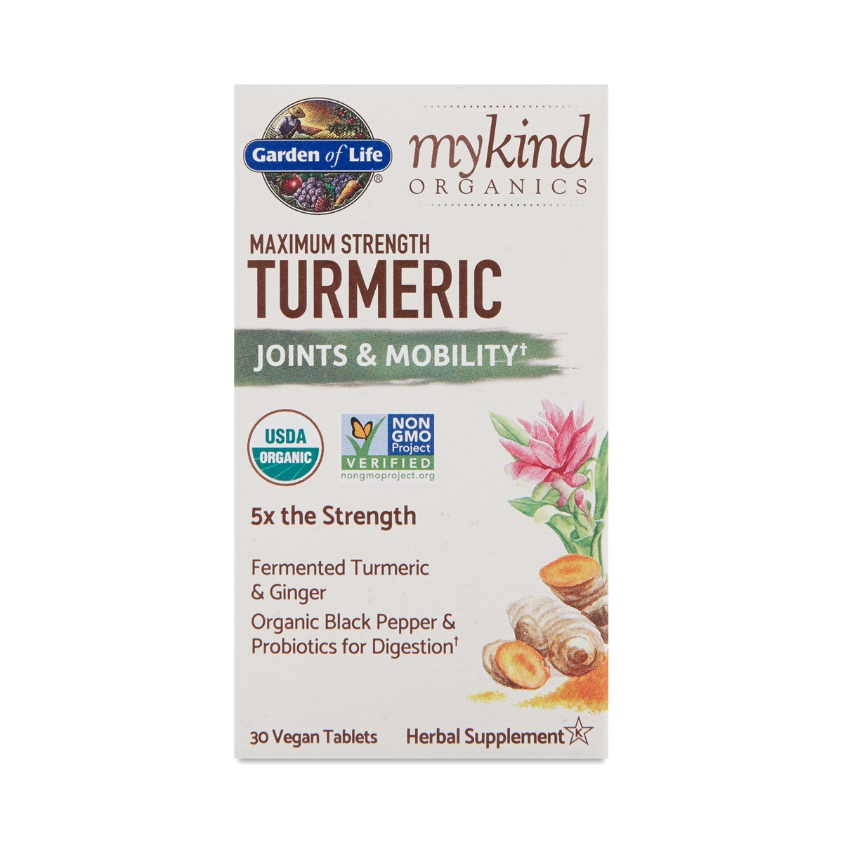 Garden of Life mykind Organics Maximum Strength Turmeric Joints ...