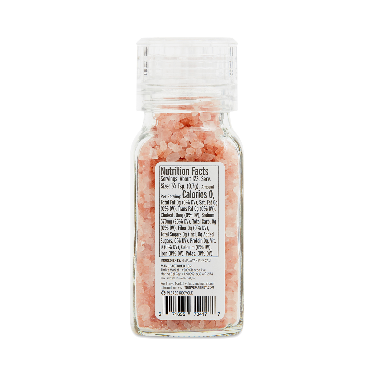 Himalayan Pink Sea Salt Grinder | Thrive Market