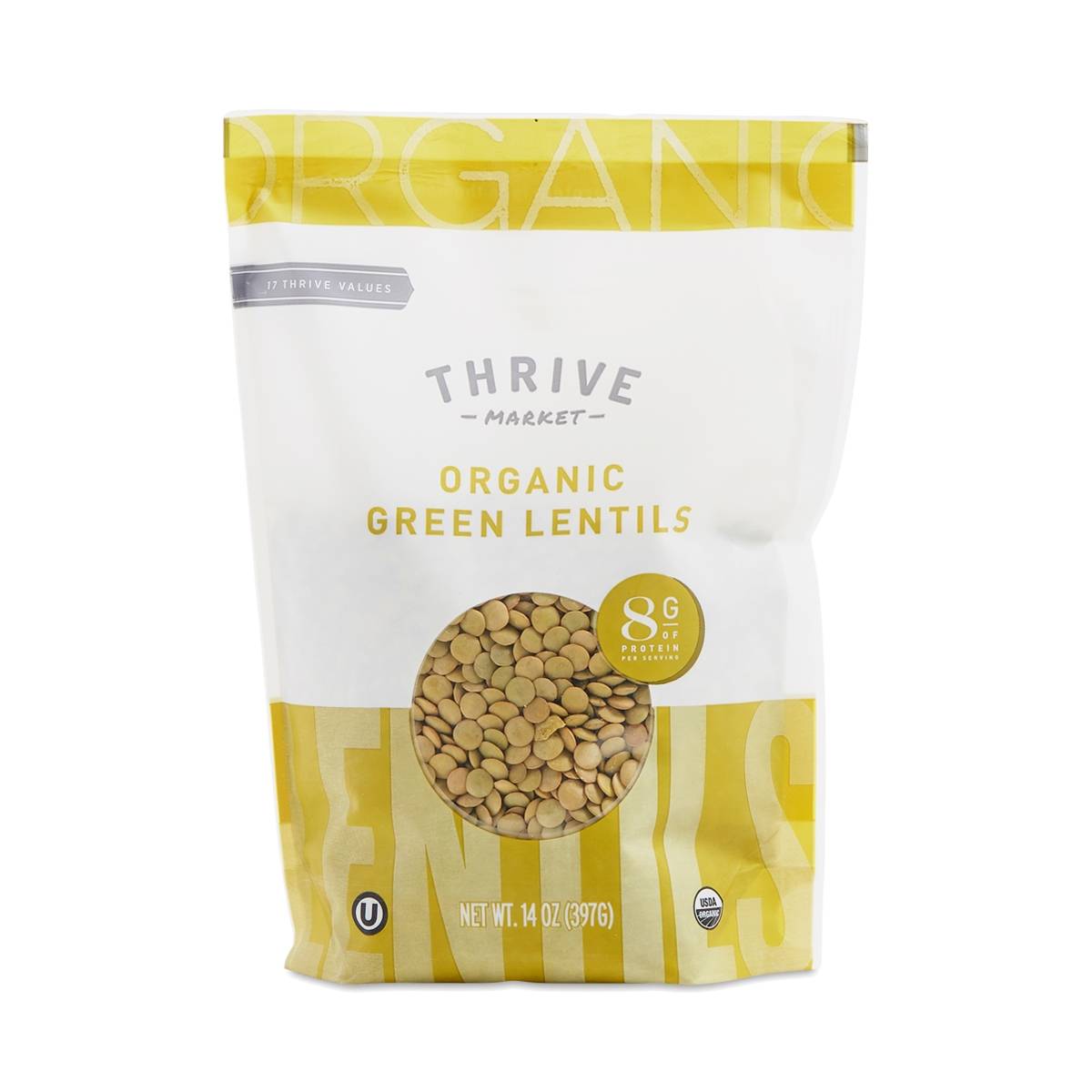 Organic Dried Green Lentils - Thrive Market