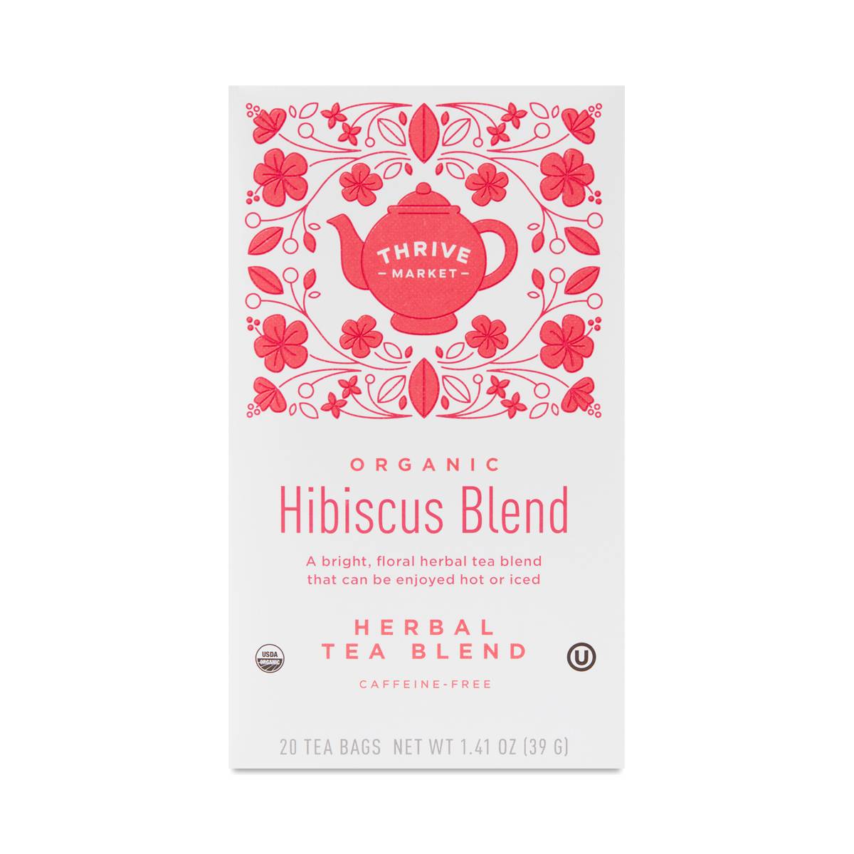 Organic Hibiscus Herbal Tea - Thrive Market