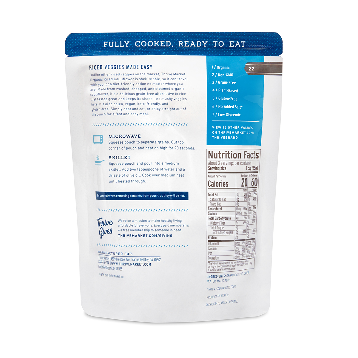 Organic Riced Cauliflower | Thrive Market