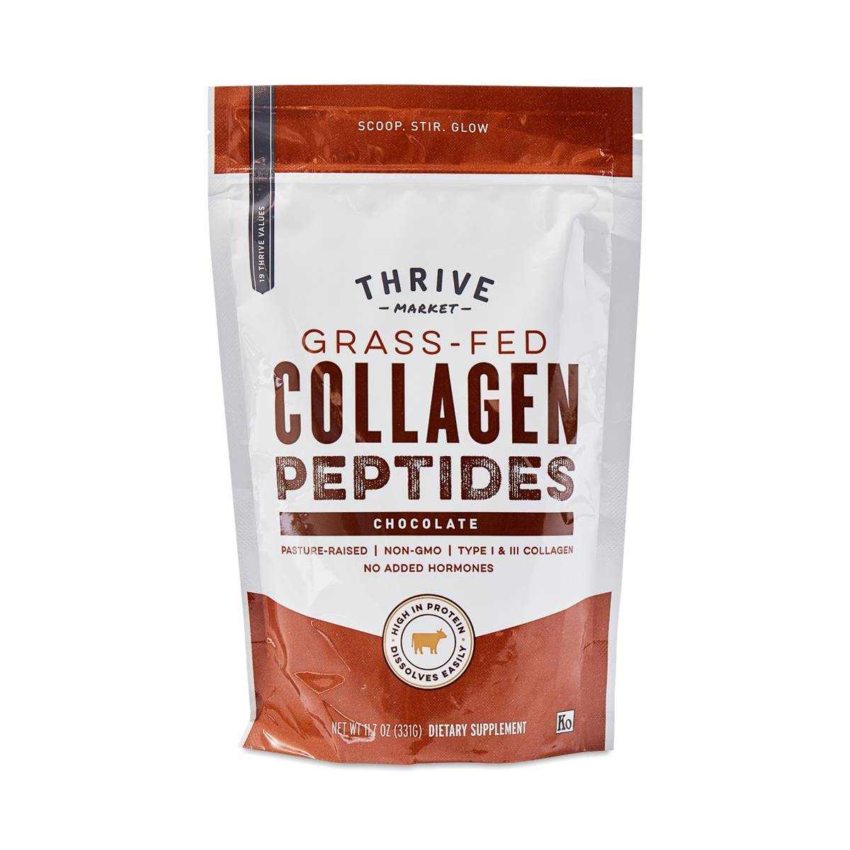 Grass-Fed Collagen Peptides, Chocolate - Thrive Market