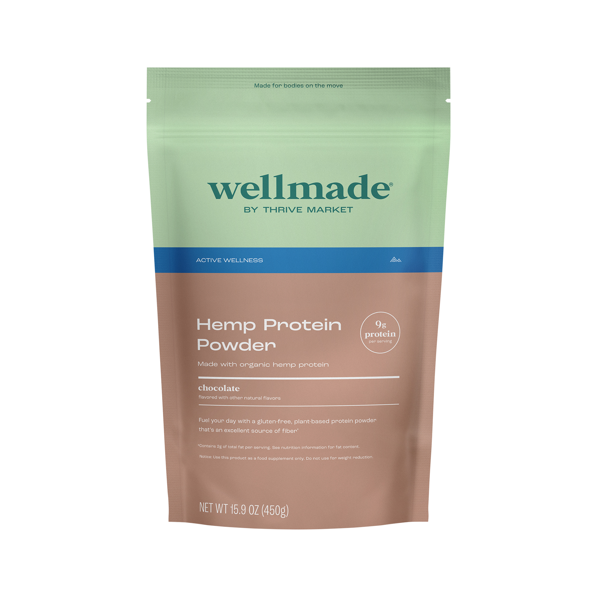 wellmade by Thrive Market Hemp Protein Powder, Chocolate | Thrive Market