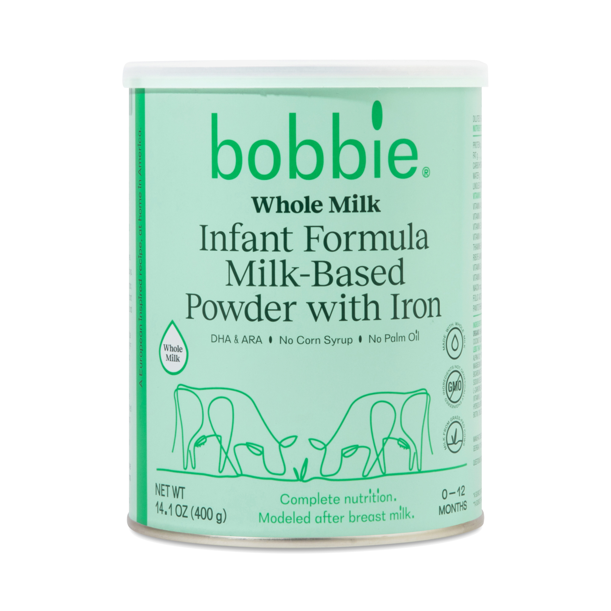 Bobbie Grass-Fed Whole Milk Infant Formula Powder With Iron | Thrive Market