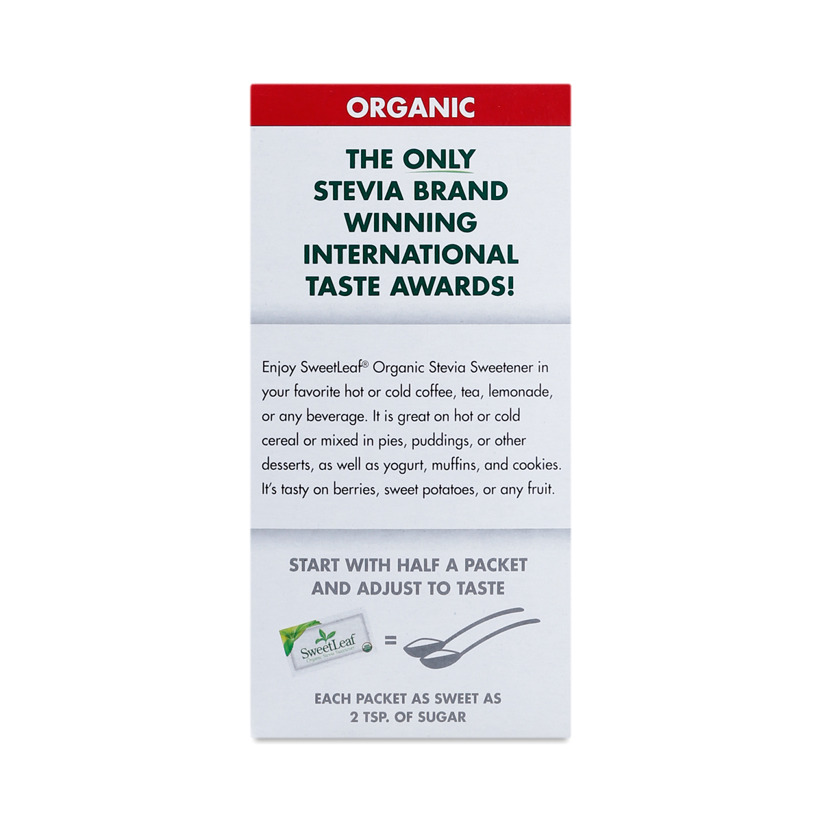 70-Count Organic Stevia Packets by SweetLeaf | Thrive Market