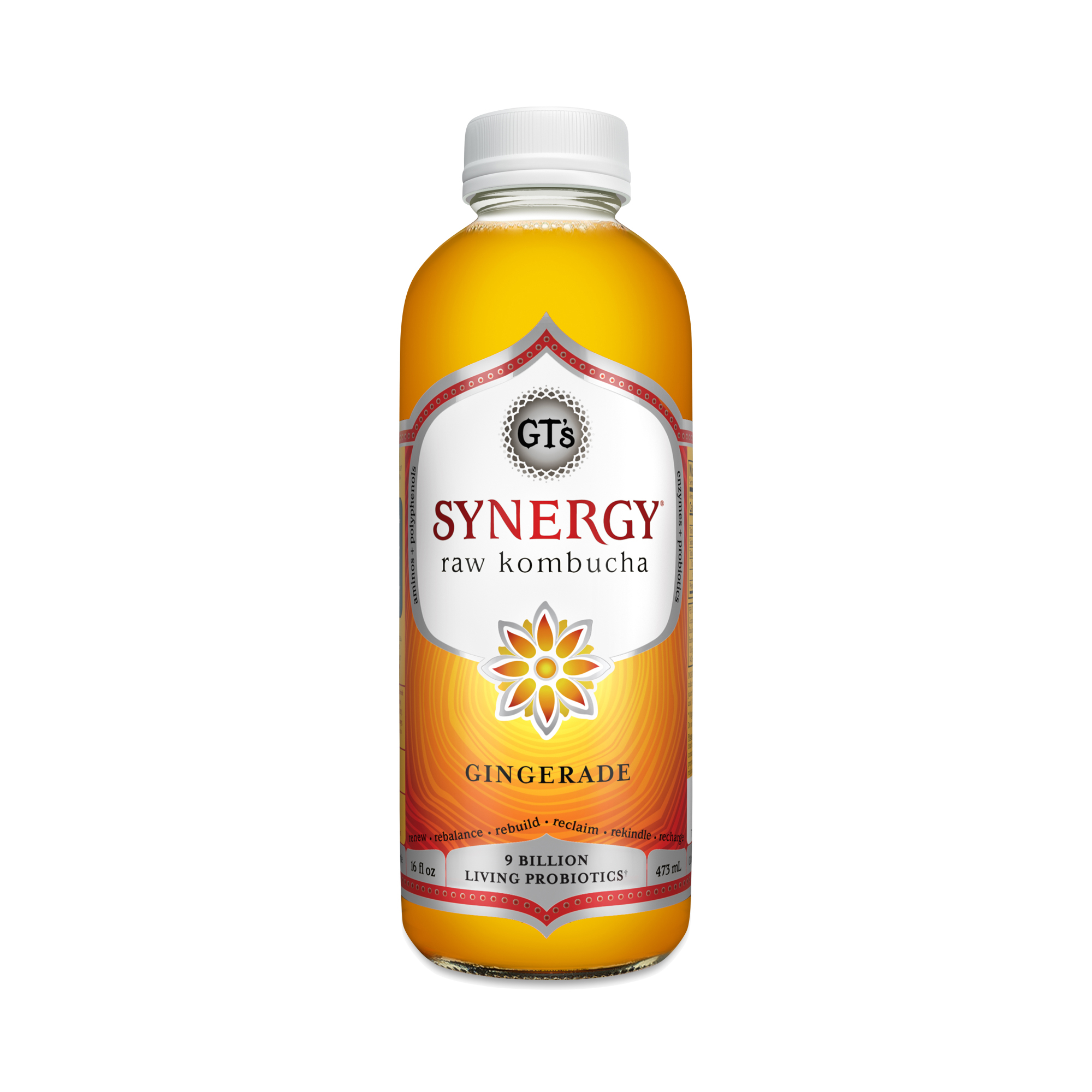 GT's Living Foods Synergy Raw Kombucha, Gingerade | Thrive Market