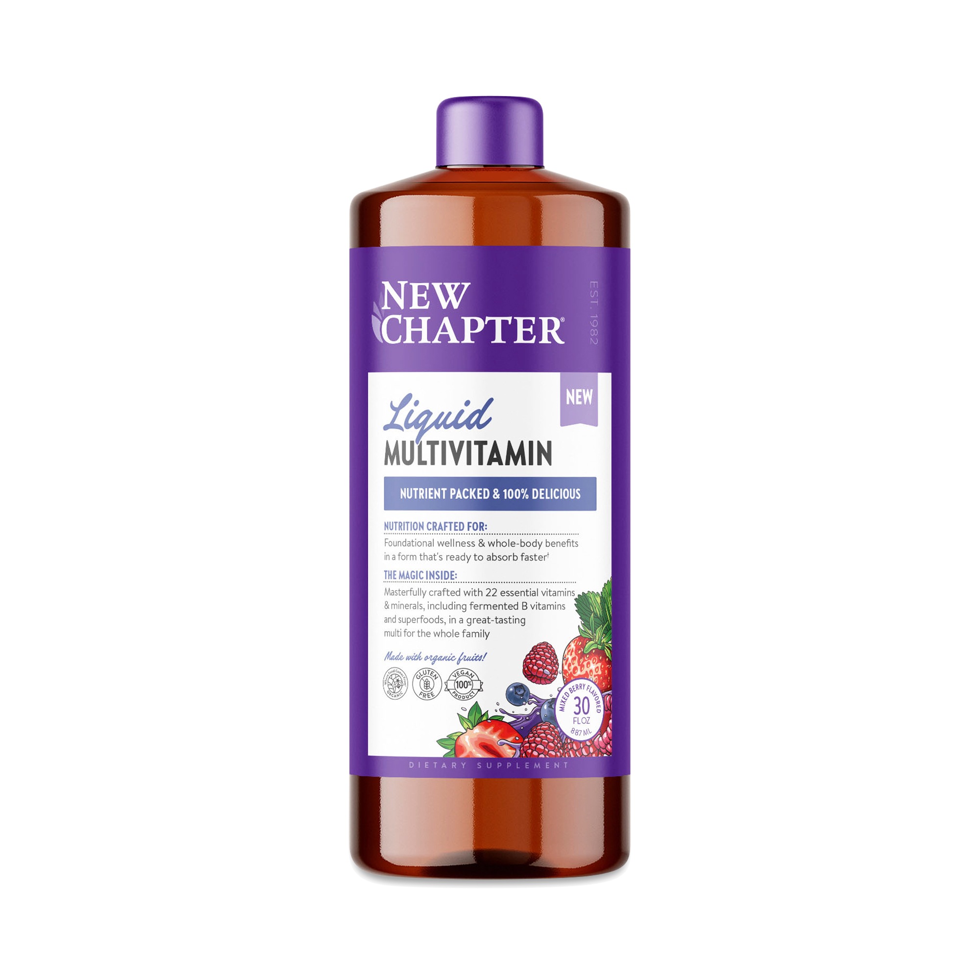 New Chapter Liquid Multivitamin, Mixed Berry | Thrive Market