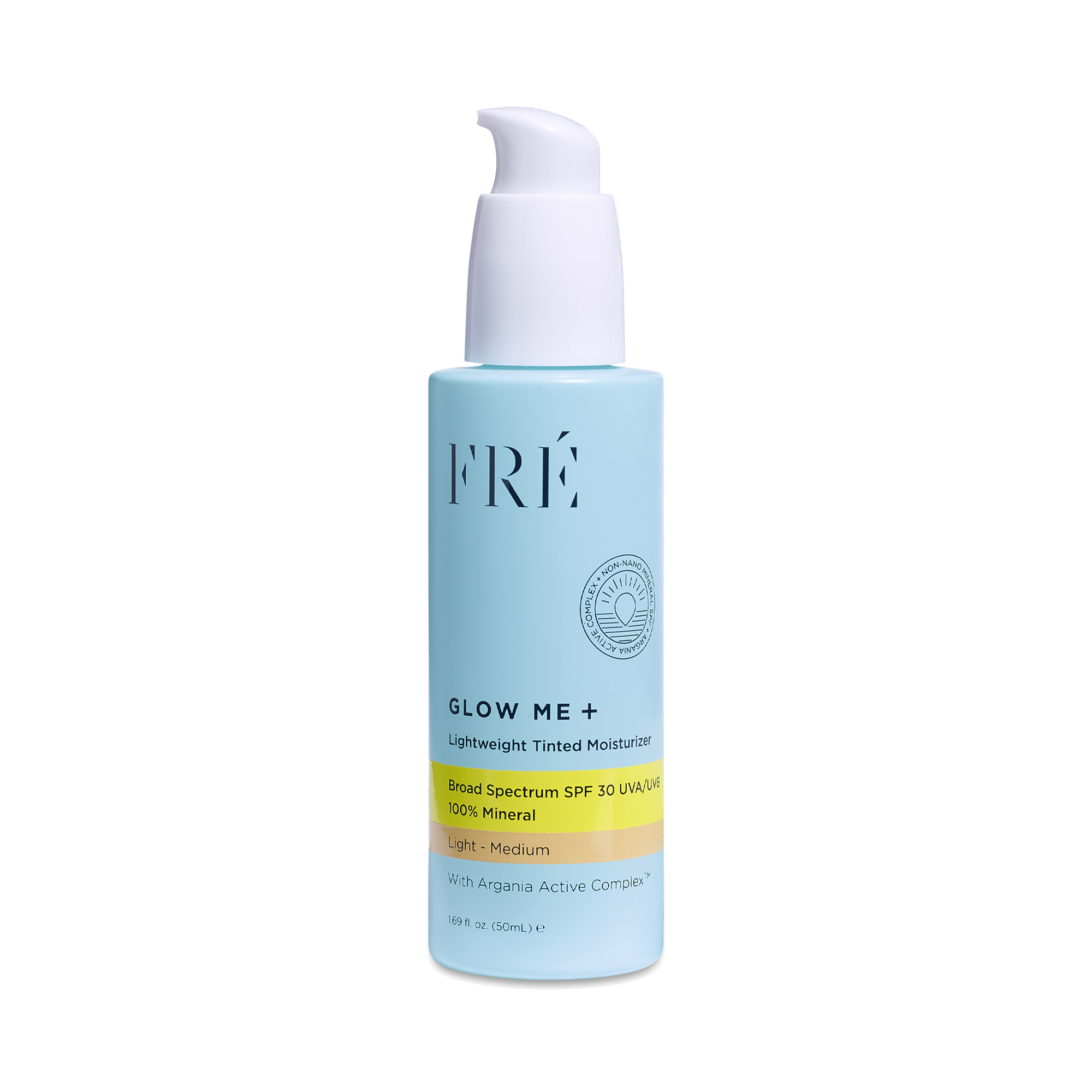 FRE Skincare GLOW ME + Lightweight Tinted Mineral Moisturizer SPF 30, Light - Medium | Thrive Market