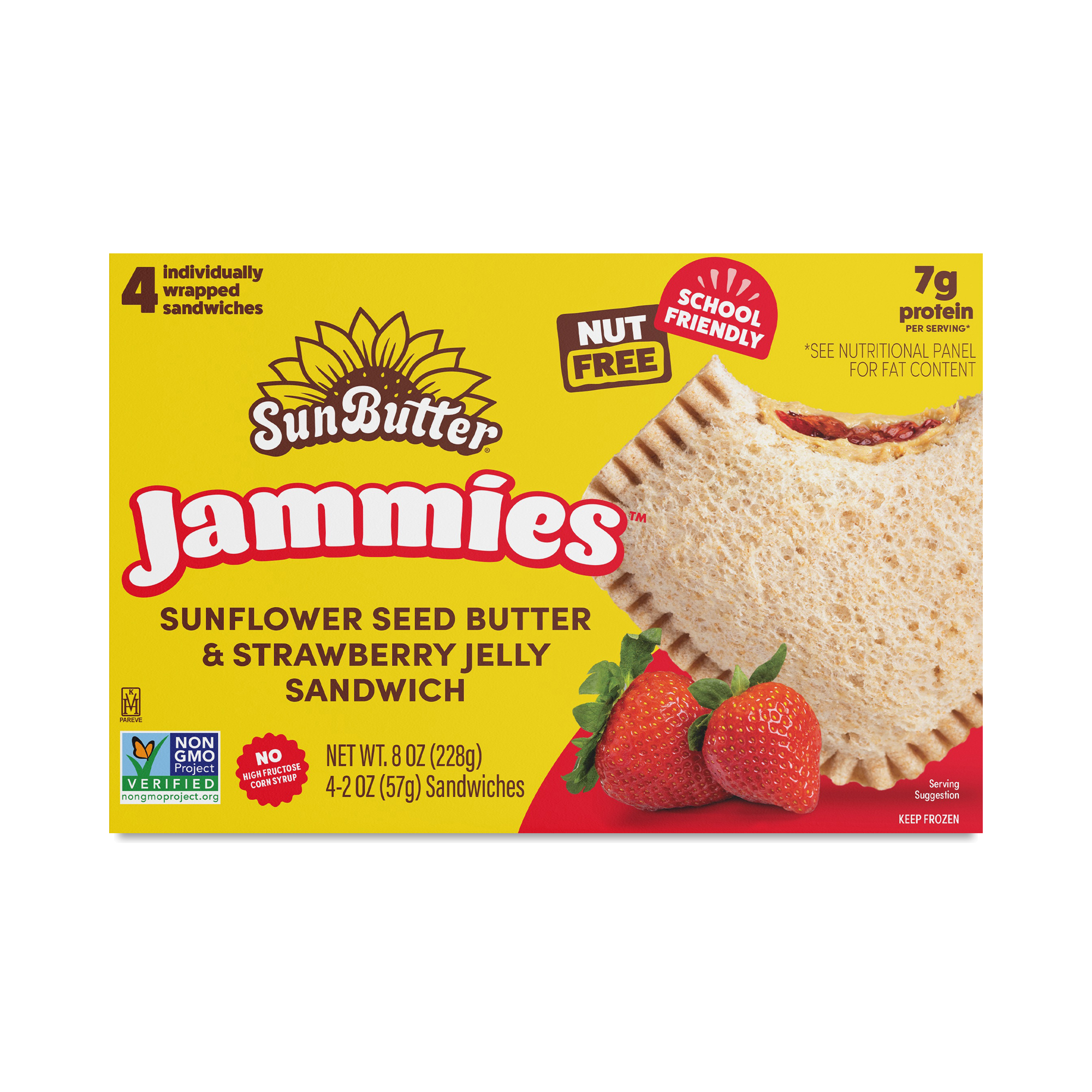 SunButter Jammies, Sunflower Seed Butter & Strawberry Jelly Sandwich ...