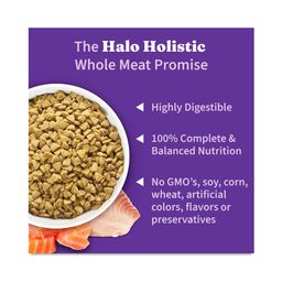 Halo Holistic Grain Free Dry Food for Kittens, Salmon & Whitefish ...