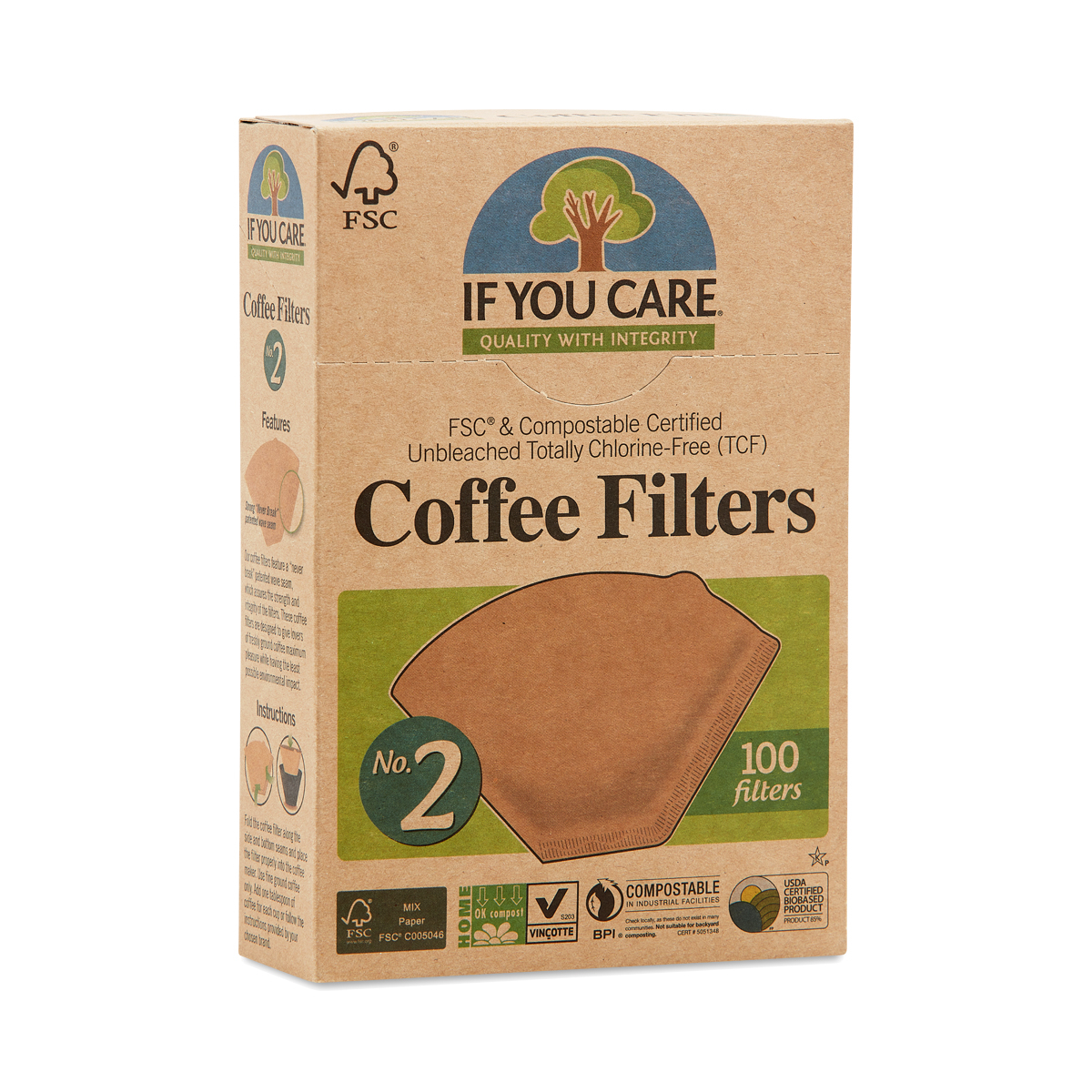 #2 Cone Compostable Certified Coffee Filters | Thrive Market