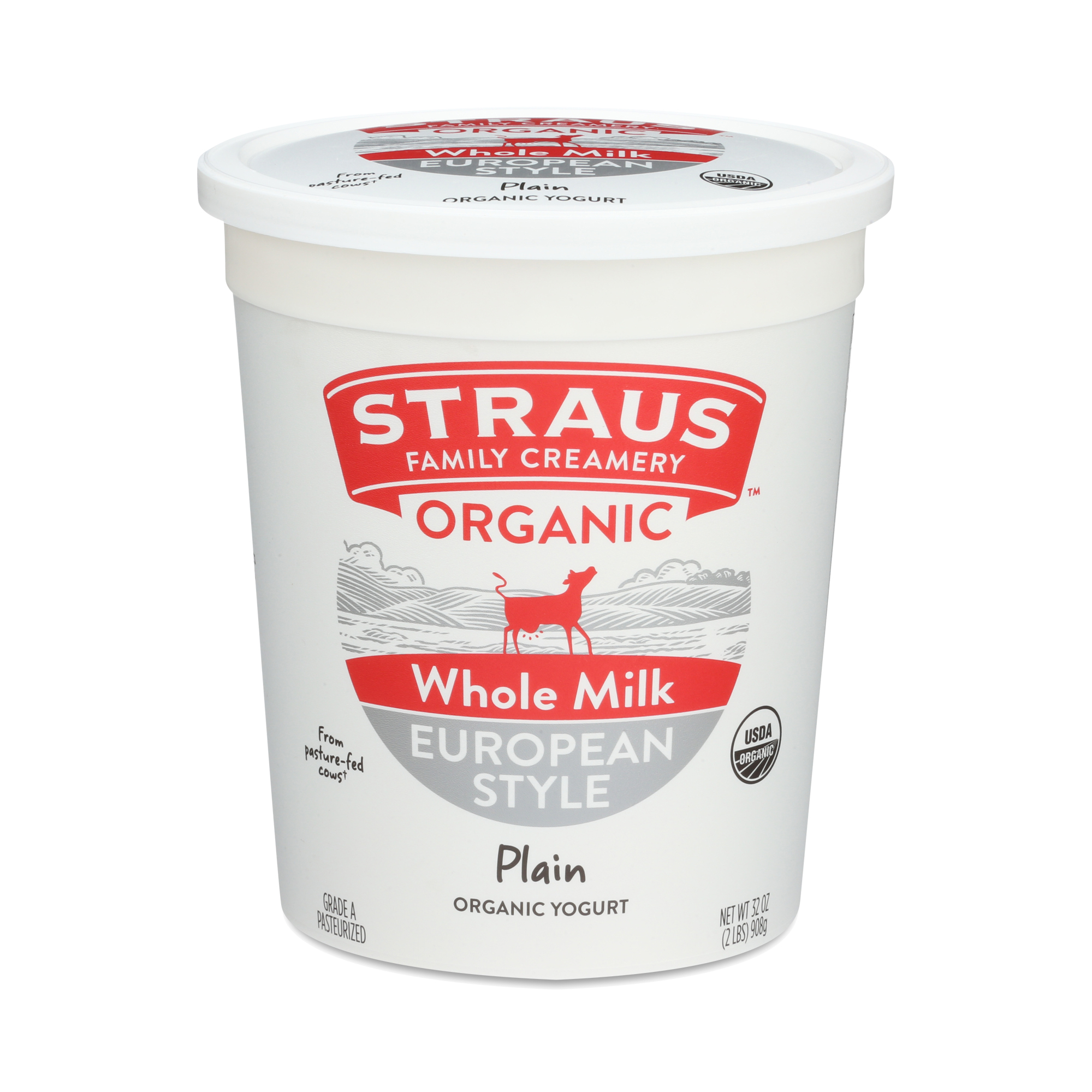 Straus Family Creamery European Style Whole Milk Yogurt, Plain | Thrive ...