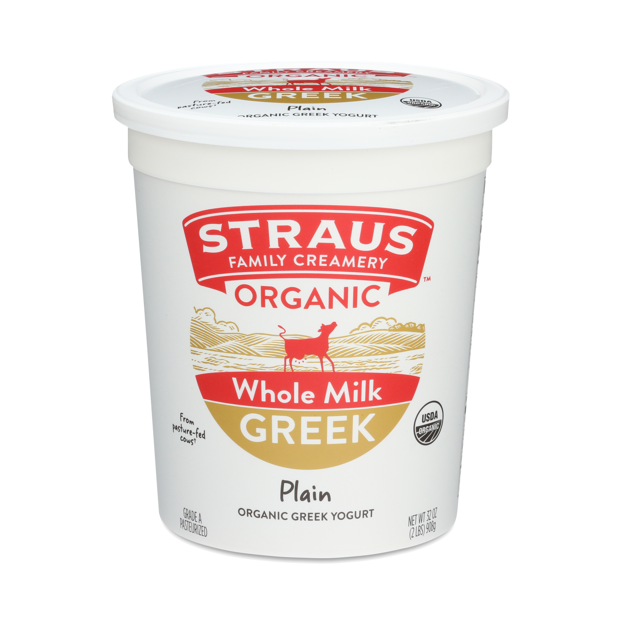 Straus Family Creamery Whole Milk Greek Yogurt, Plain | Thrive Market