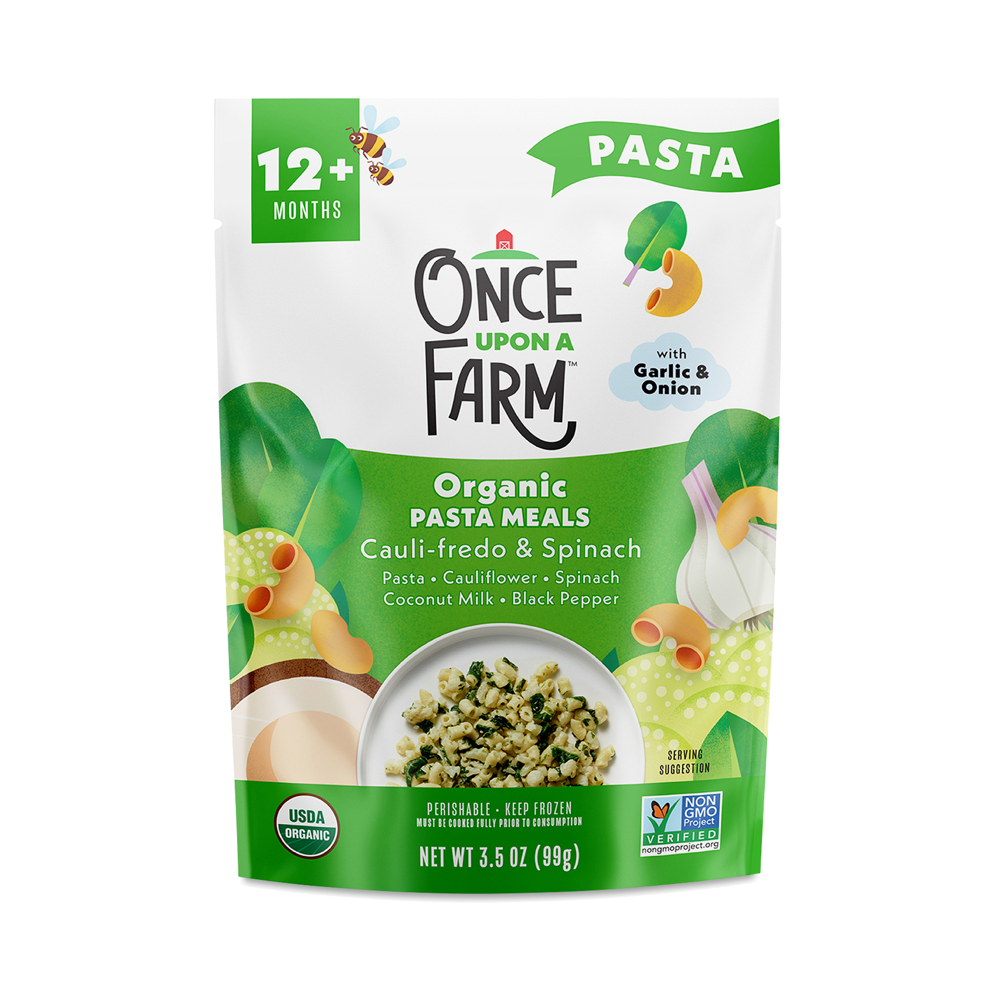Once Upon A Farm Organic Pasta Meals, Cauli-fredo & Spinach | Thrive Market