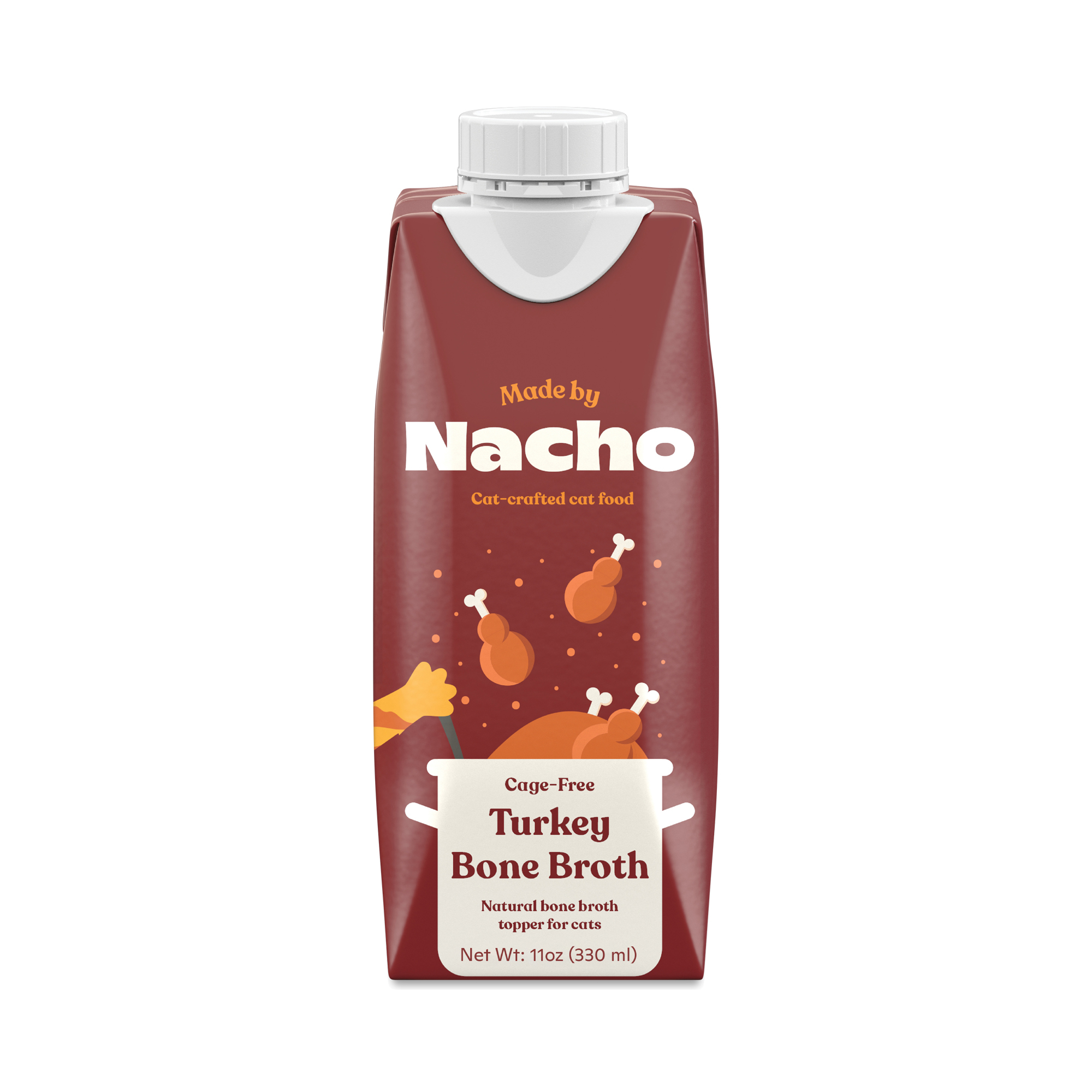 Made by Nacho Cage-Free Turkey Bone Broth Topper for Cats | Thrive Market