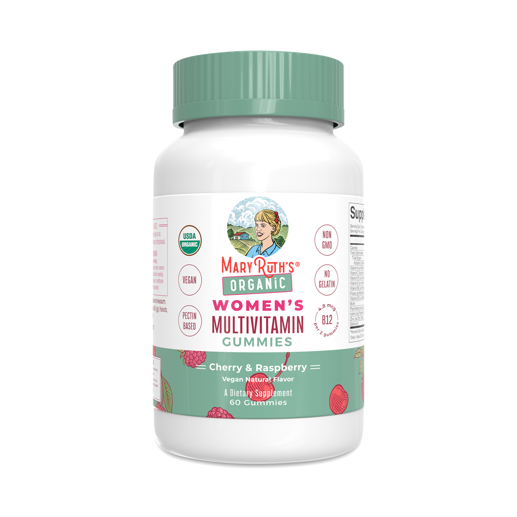 MaryRuth's Women's Organic Multivitamin Gummies, Cherry & Raspberry ...