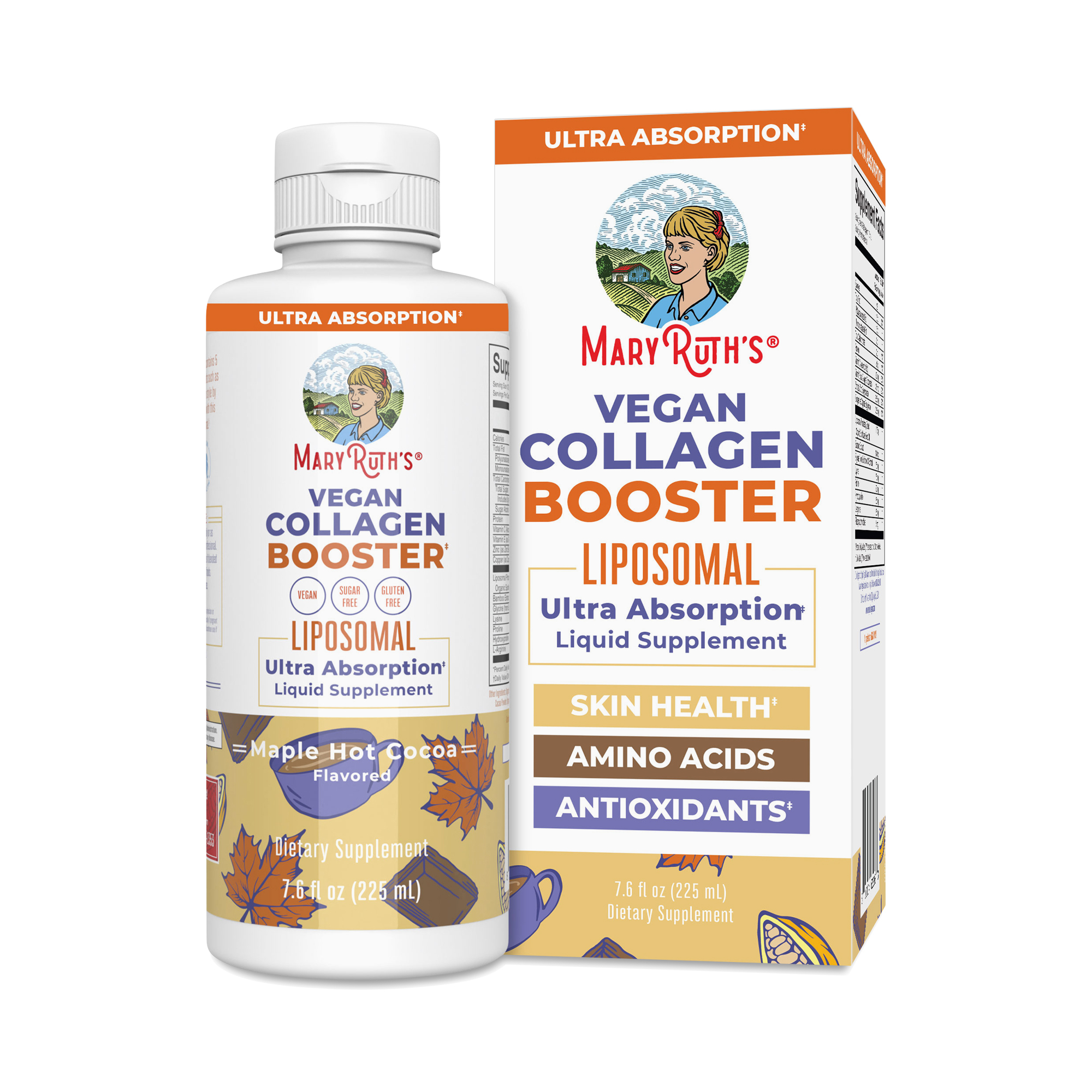 MaryRuth's Vegan Collagen Booster Liposomal, Maple Hot Cocoa | Thrive ...