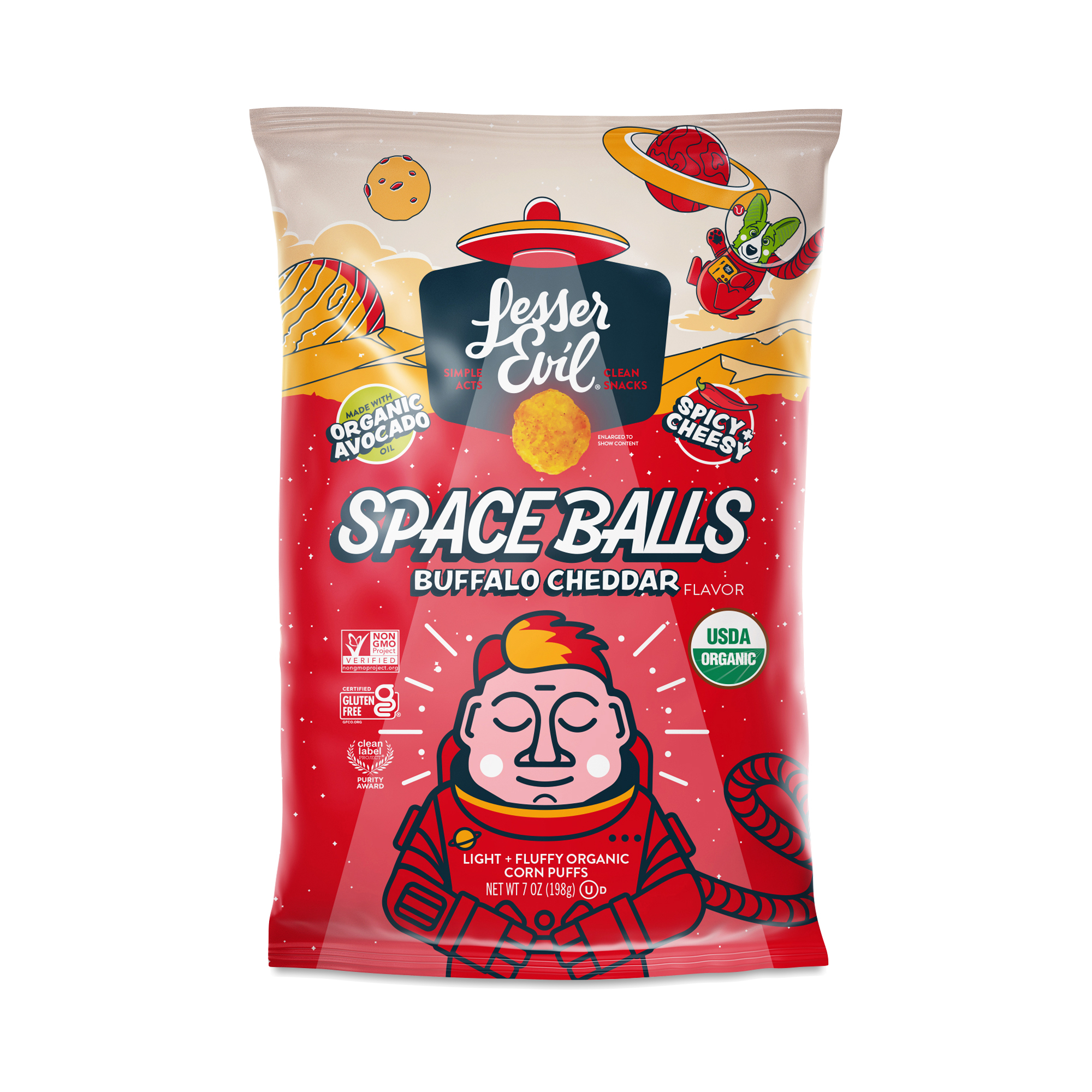 LesserEvil Space Balls, Buffalo Cheddar | Thrive Market