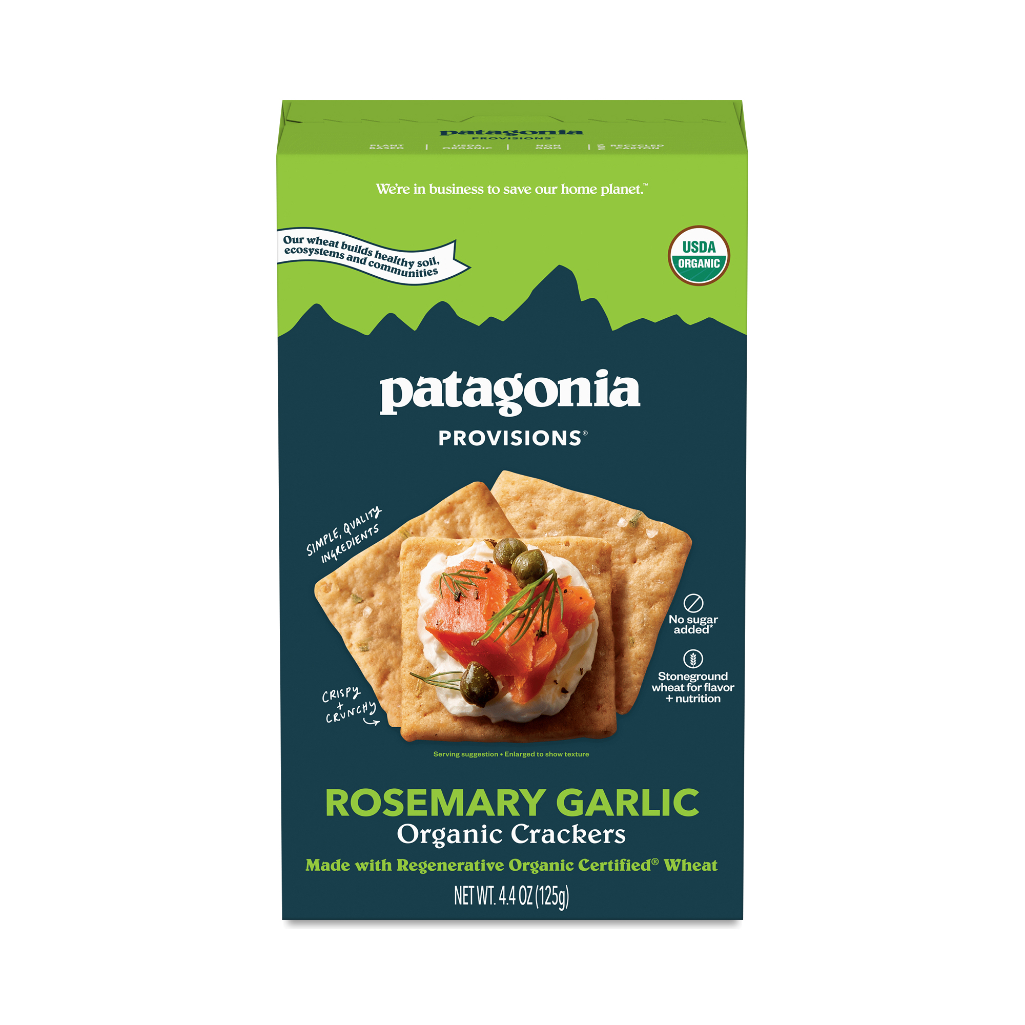 Patagonia Provisions Organic Crackers, Rosemary Garlic | Thrive Market