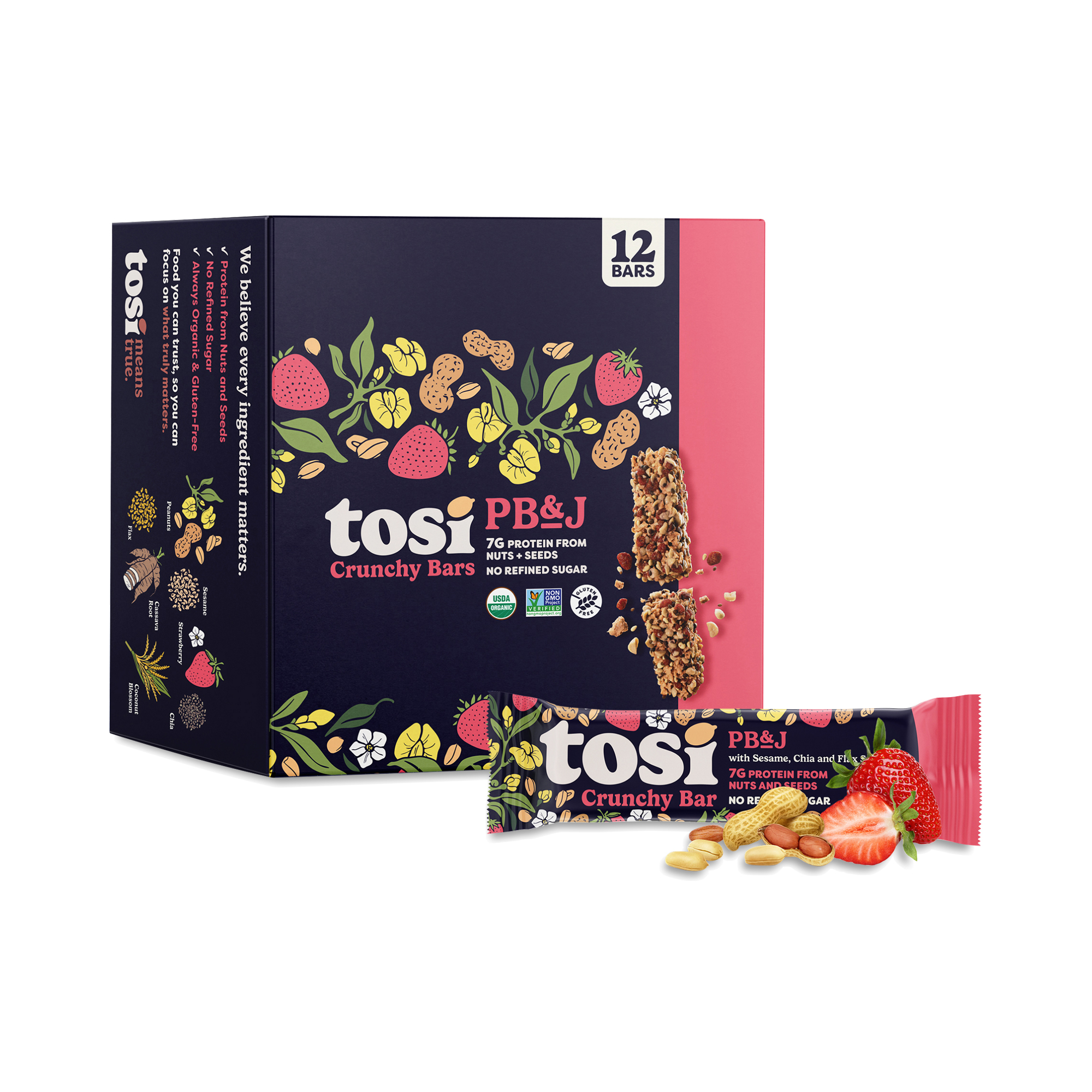 Tosi Crunchy Snack Bar, PB & J | Thrive Market