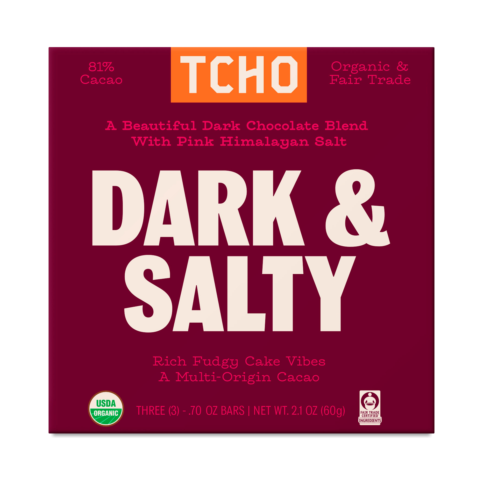 TCHO Dark Chocolate, Dark & Salty | Thrive Market