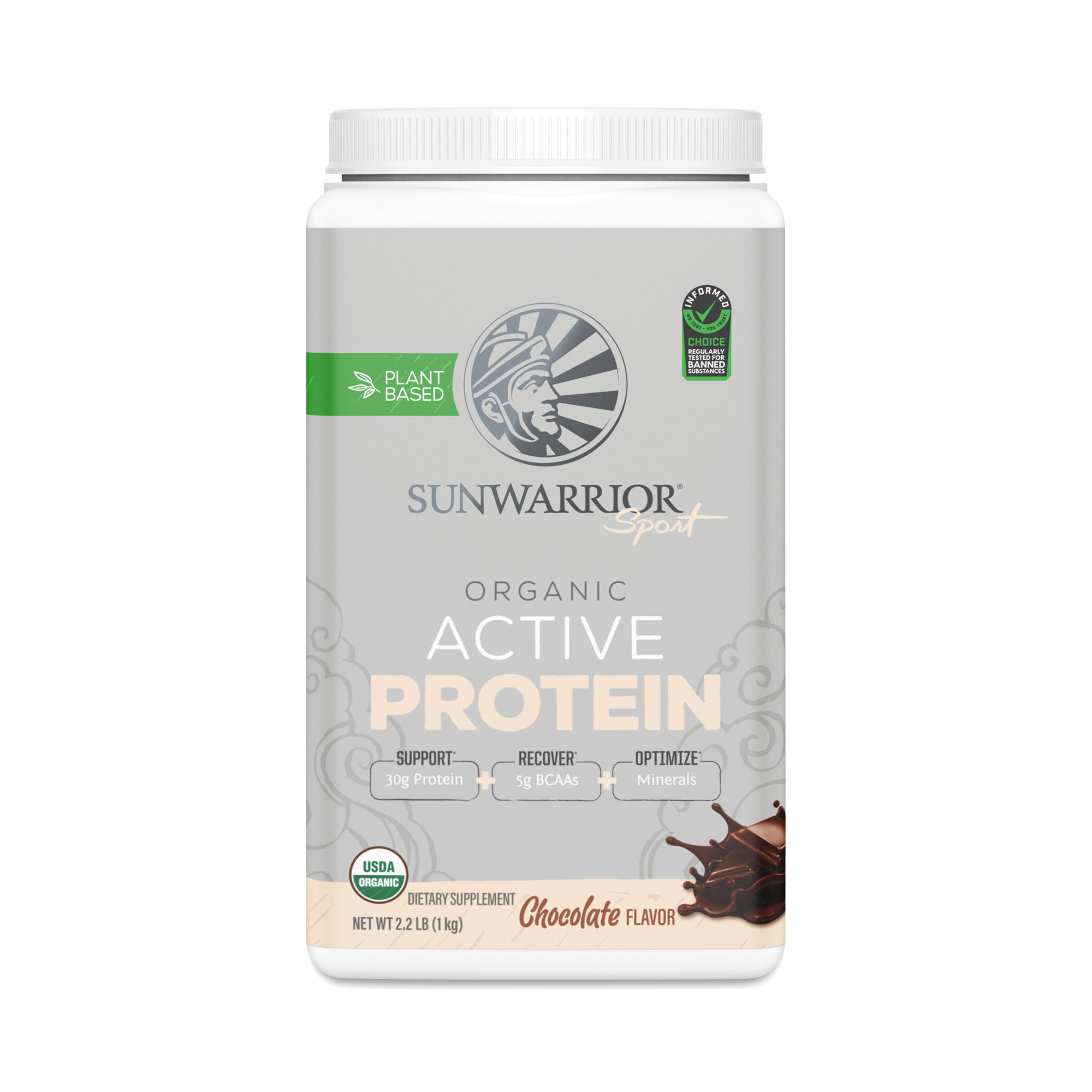 Sunwarrior Active Protein Powder, Chocolate | Thrive Market