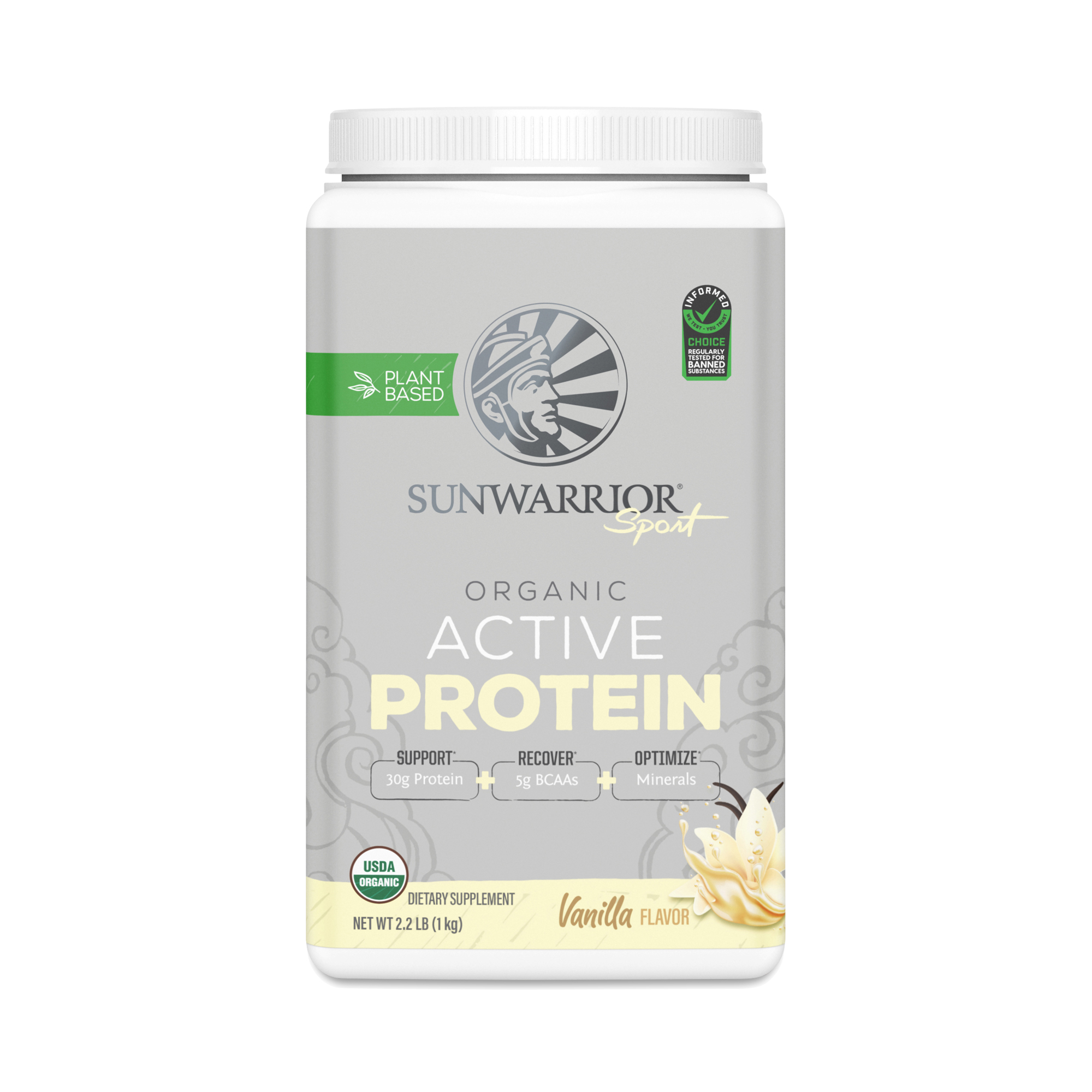 Sunwarrior Active Protein Powder, Vanilla | Thrive Market